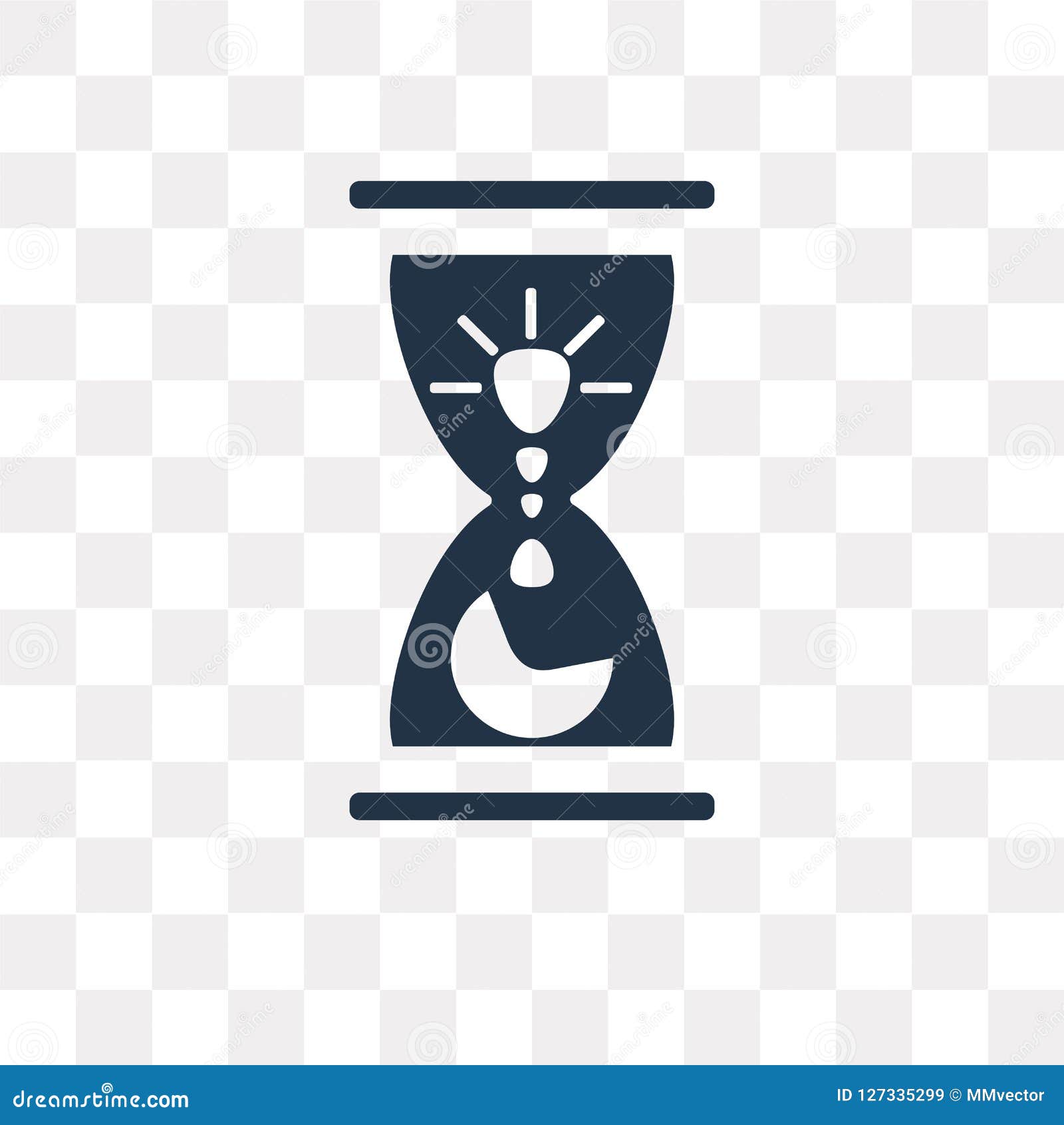 Sand Clock Almost Finish Vector Icon Isolated On Transparent Background ...