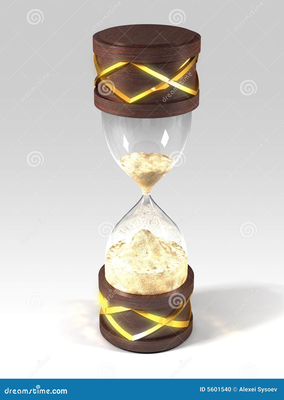 Sand clock with gold lines stock illustration. Illustration of sand ...