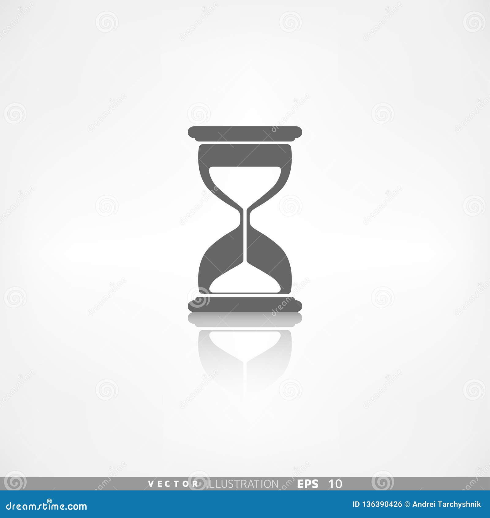 Sand Clock Icon. Glass Timer Symbol. Stock Vector - Illustration of ...
