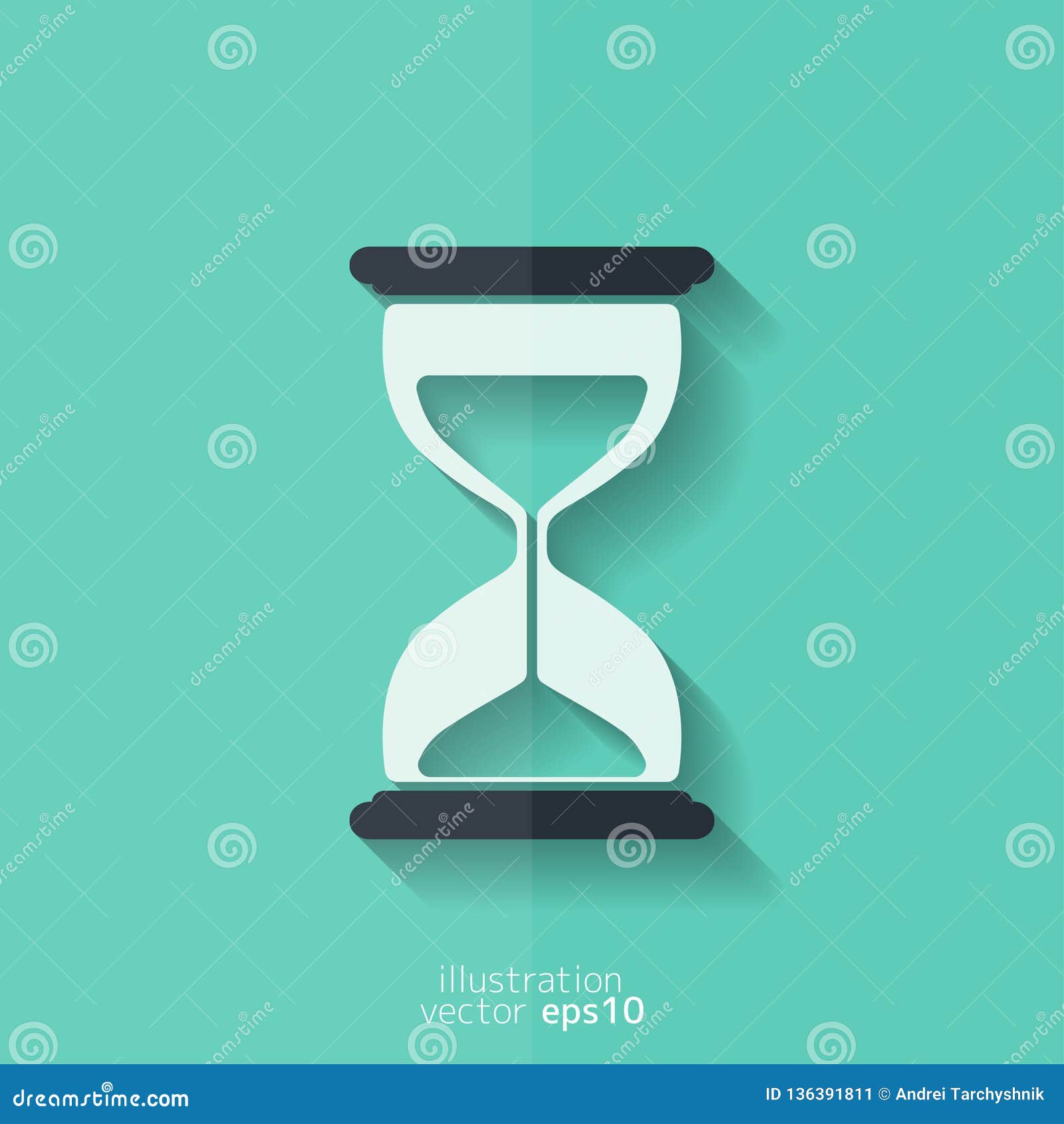 Sand Clock Icon. Glass Timer Symbol. Stock Vector - Illustration of ...