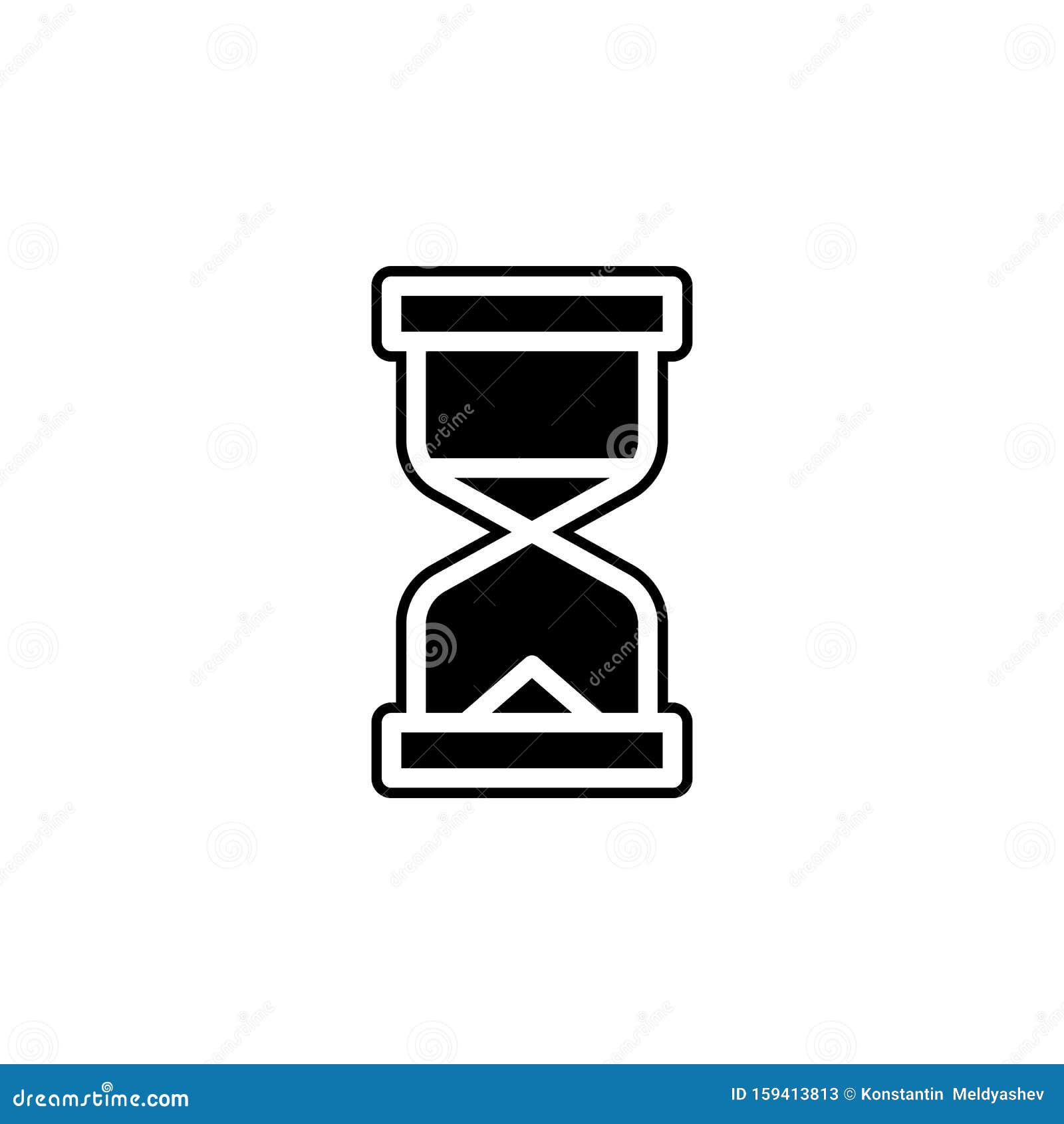 Sand Clock Icon. Simple Glyph, Flat Vector of Time Icons for Ui and Ux ...