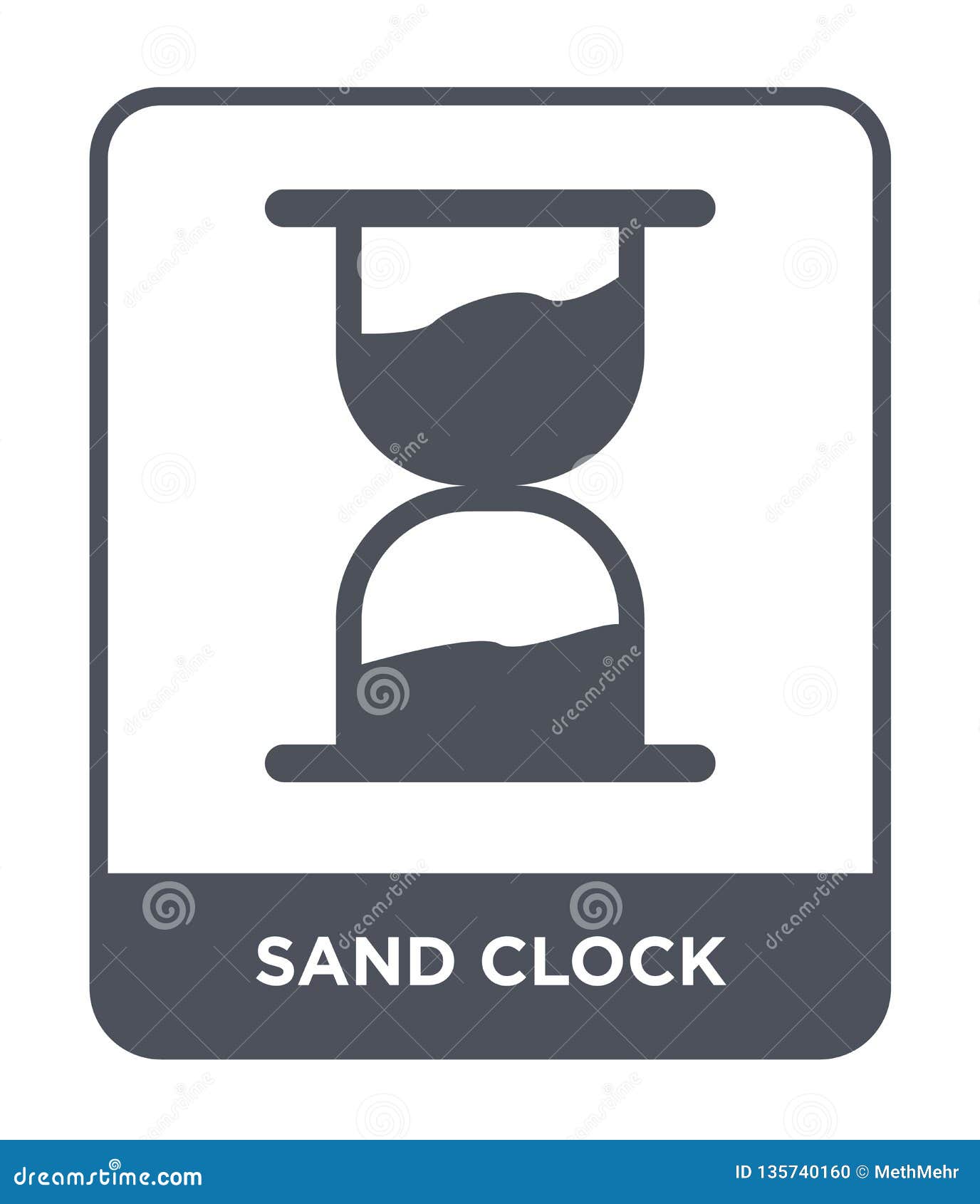 Sand Clock Icon in Trendy Design Style. Sand Clock Icon Isolated on ...