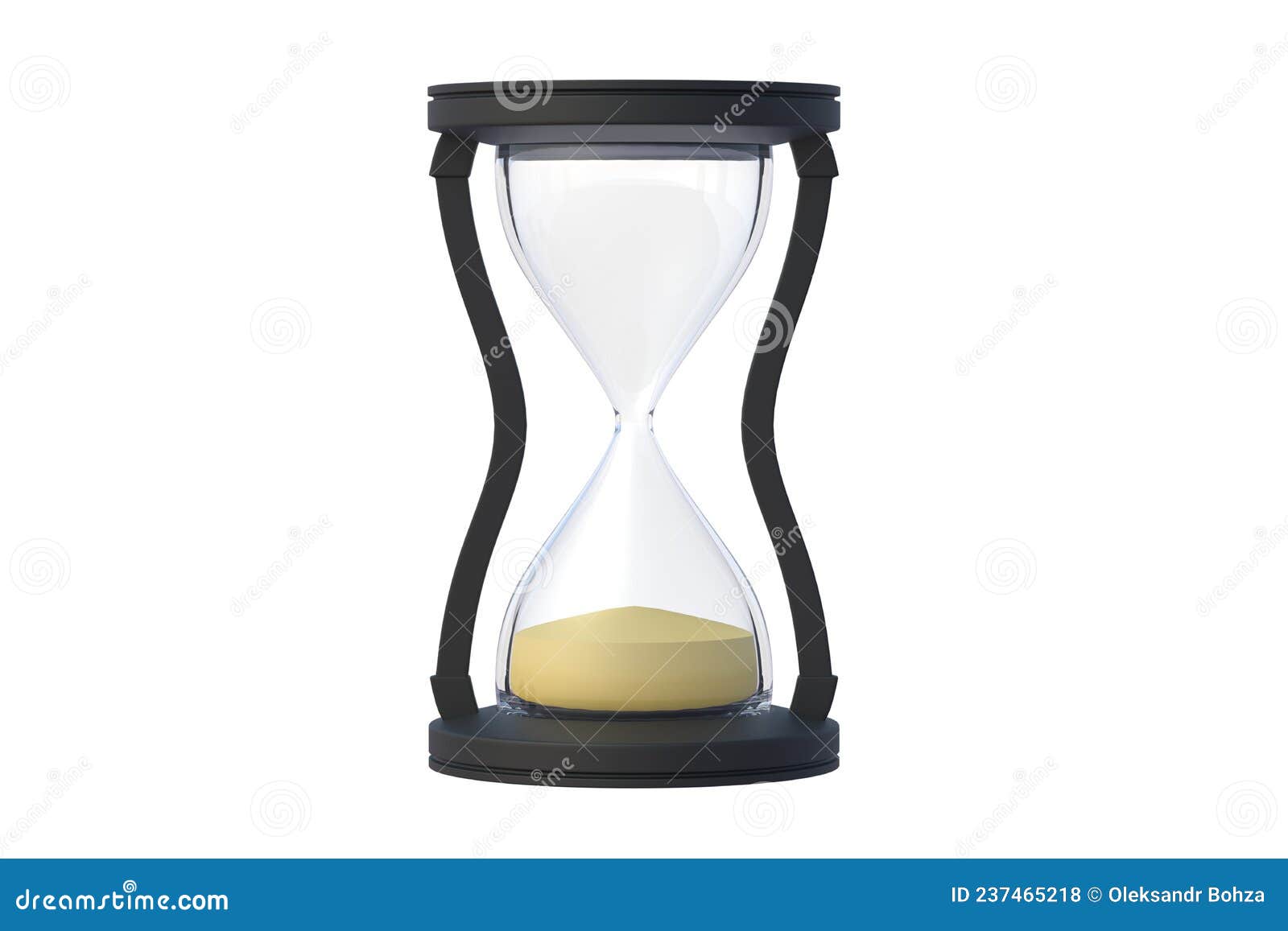 Sand Clock Isolated on White Background Stock Illustration ...