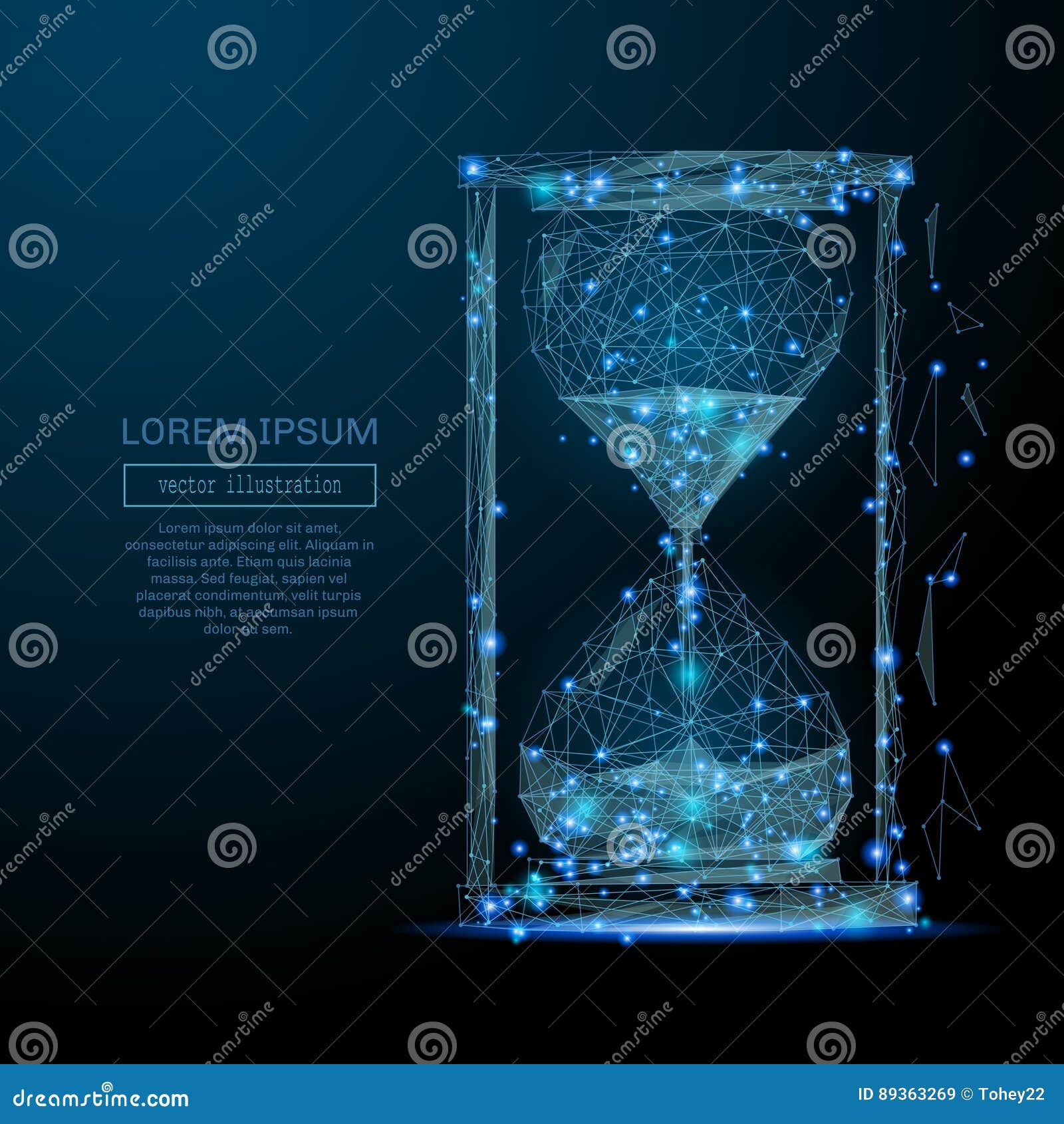 Sand Clock Or Timer Silhouette Symbols. Retro Hourglass, Expired Black ...