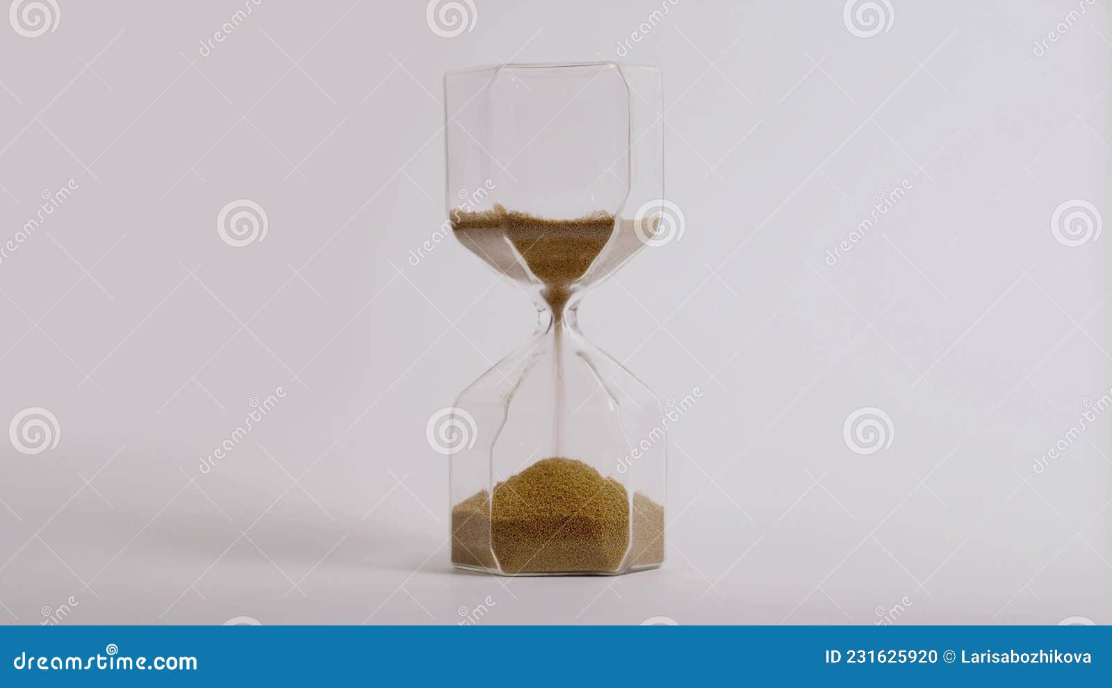 Sand clock measuring time stock footage. Video of deadline - 231625920