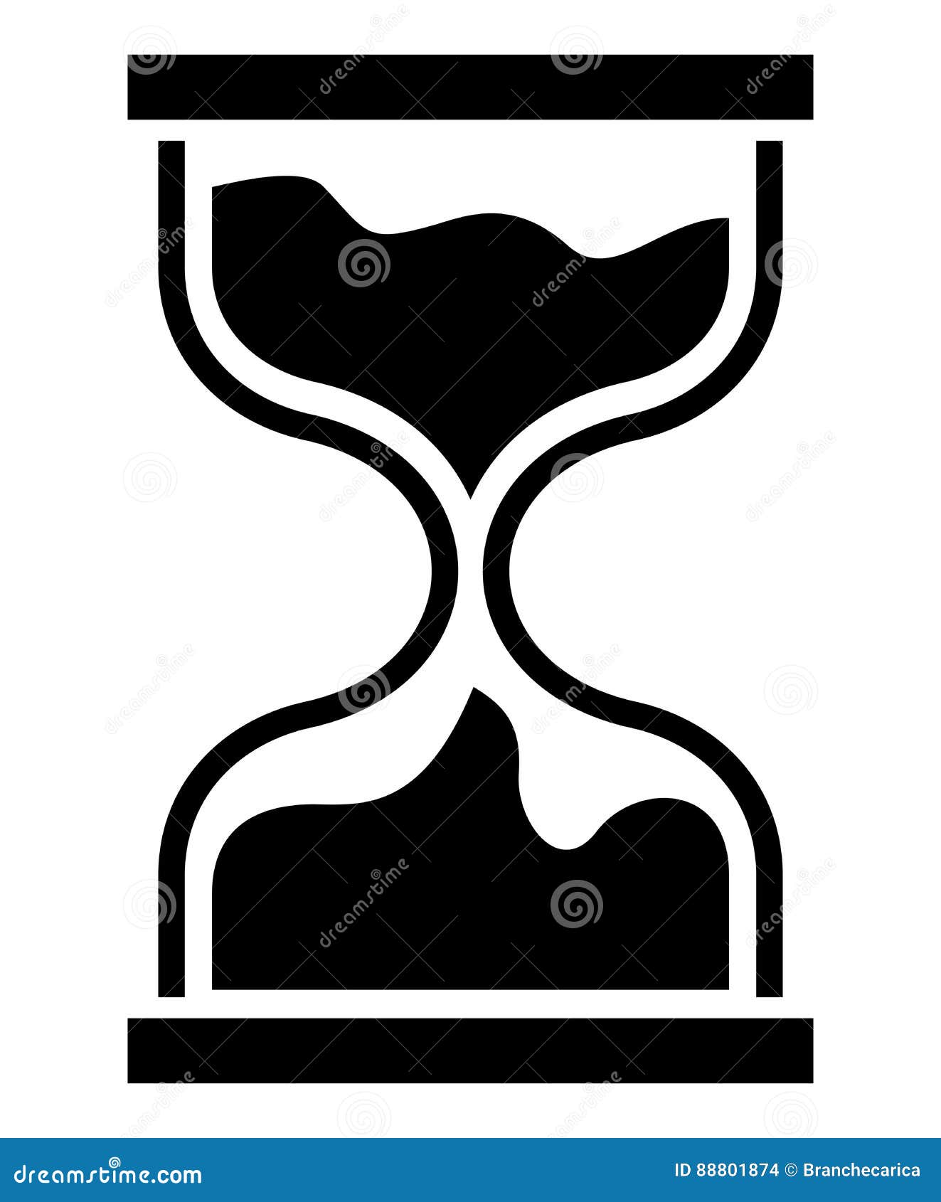 Sand clock stock vector. Illustration of second, vector - 88801874