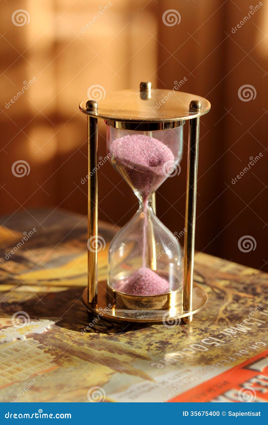 Sand clock stock photo. Image of countdown, reflection - 35675400