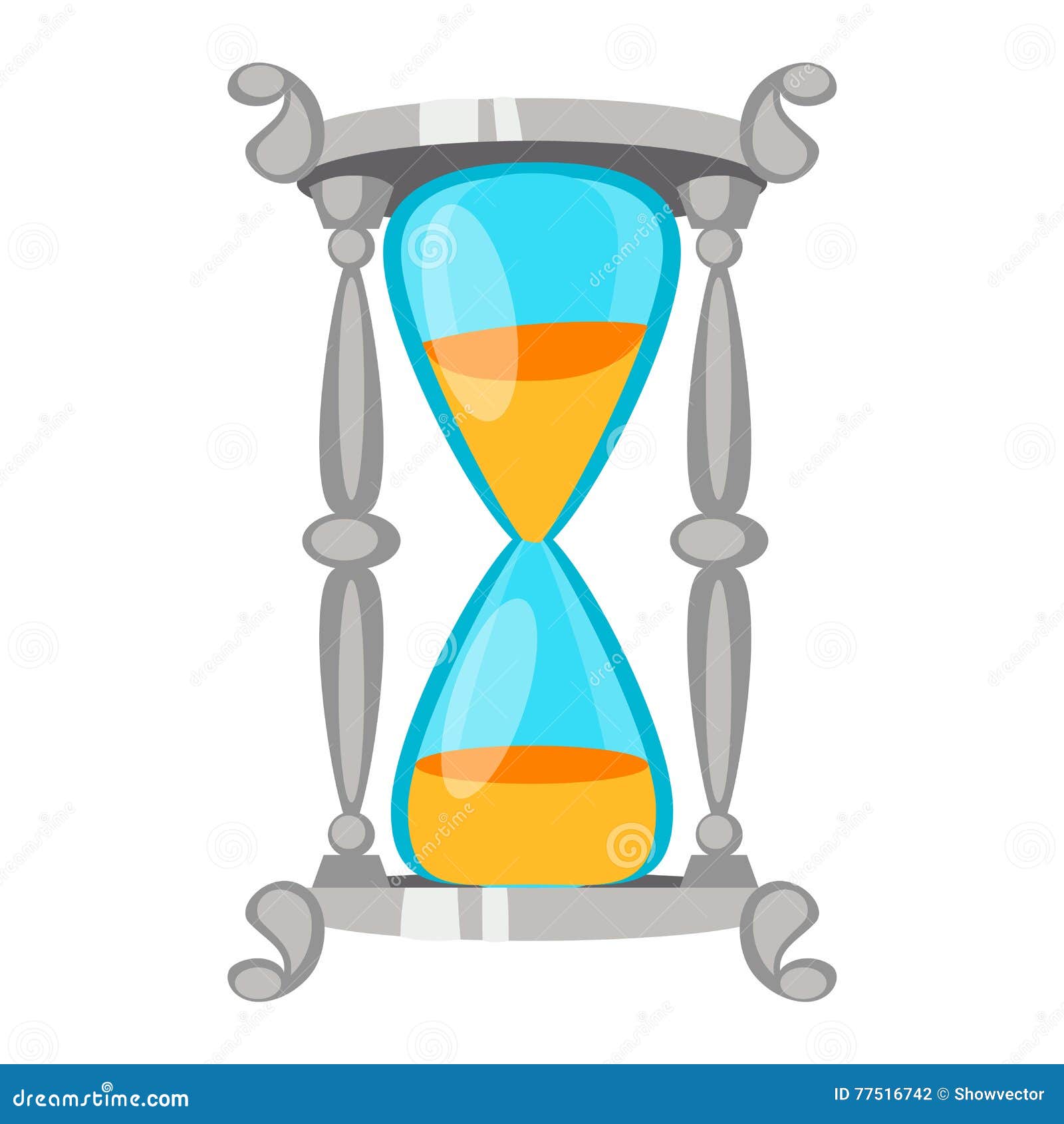 Sand clocks vector stock vector. Illustration of running - 77516742