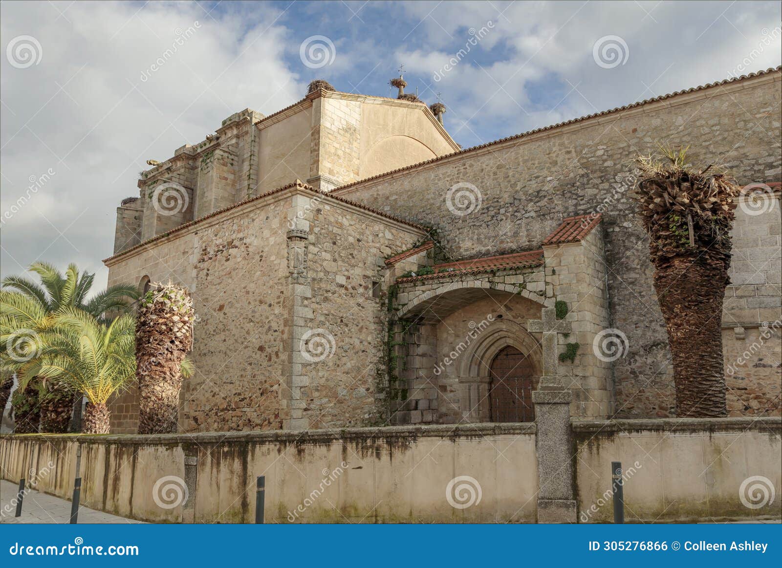 Sand Coloured Stone Ancient Building Stock Photo - Image of retro ...