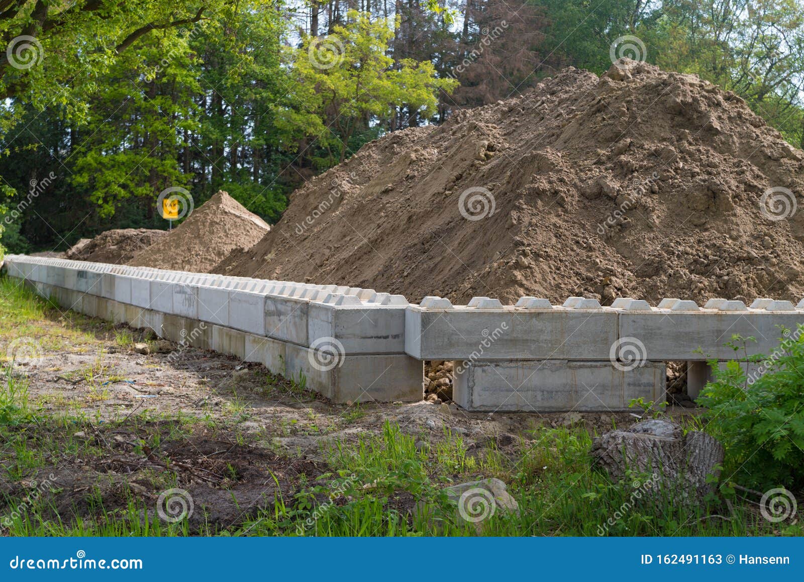 Sand for construction work stock image. Image of excavation - 162491163