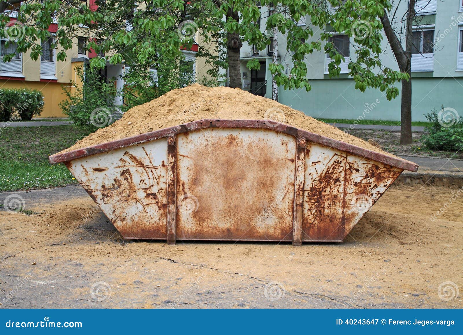 A sand container stock image. Image of patch, digging - 40243647