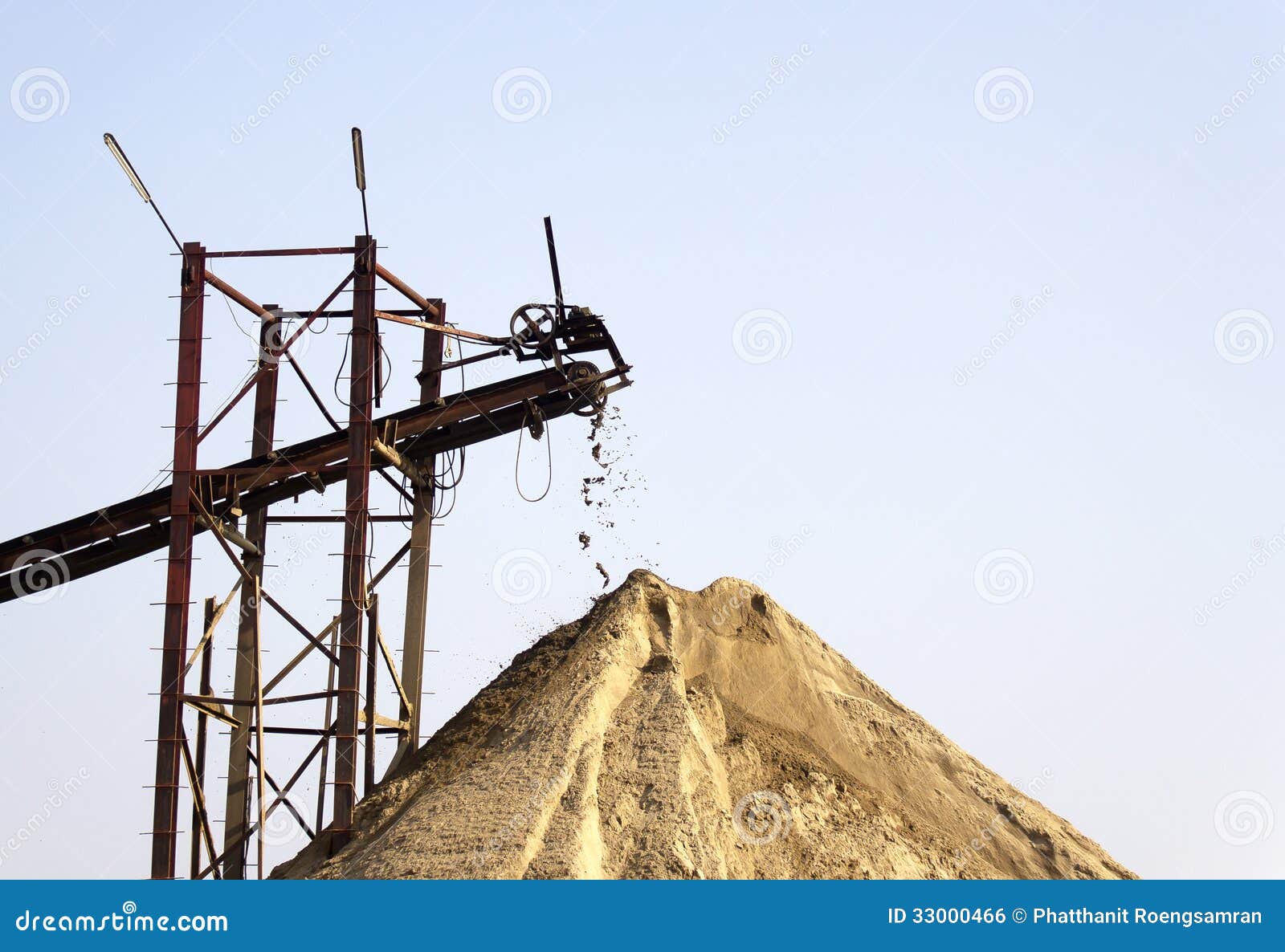 Sand Conveyor , Industry for Constructions and Industries Stock Photo ...