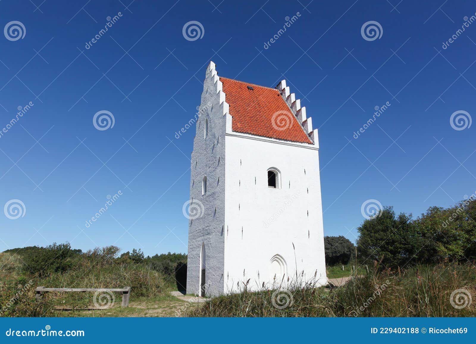 The Sand Covered Church in Skagen Stock Photo - Image of nature ...