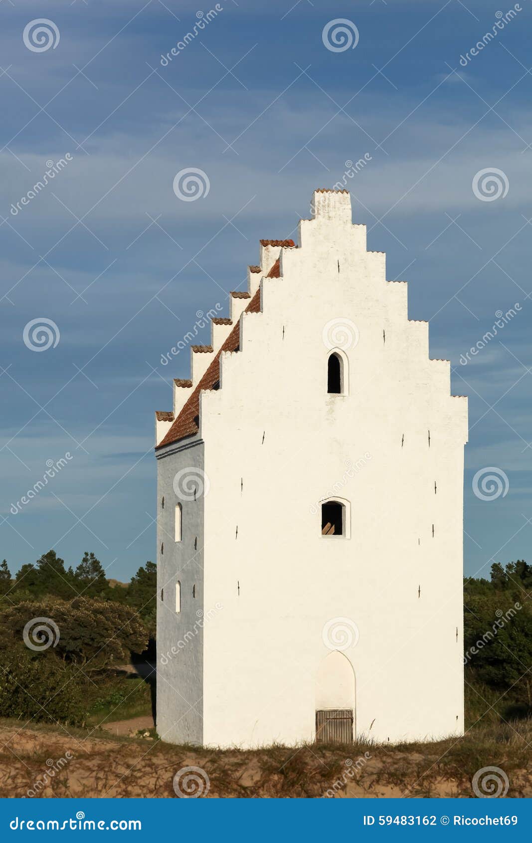 The Sand Covered Church in Skagen Stock Photo - Image of ancient ...