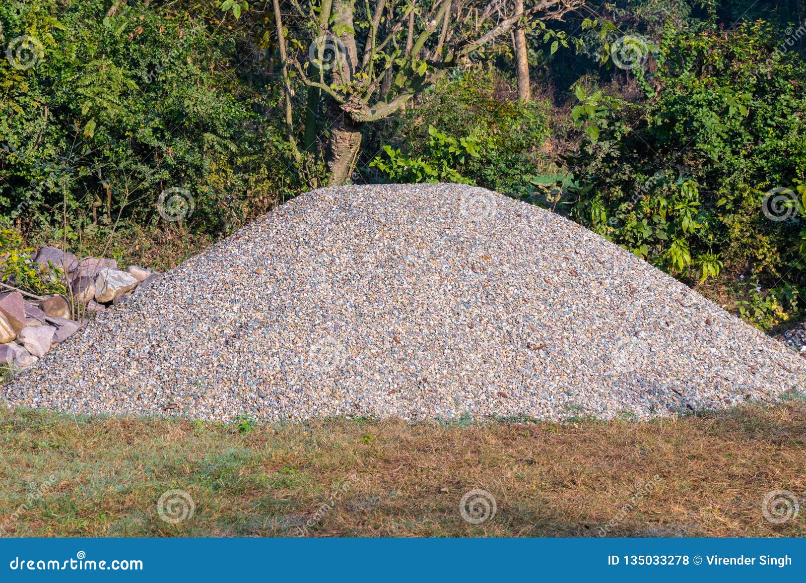 Sand and Crushed Stone Dump, for Constrcution Stock Photo - Image of ...