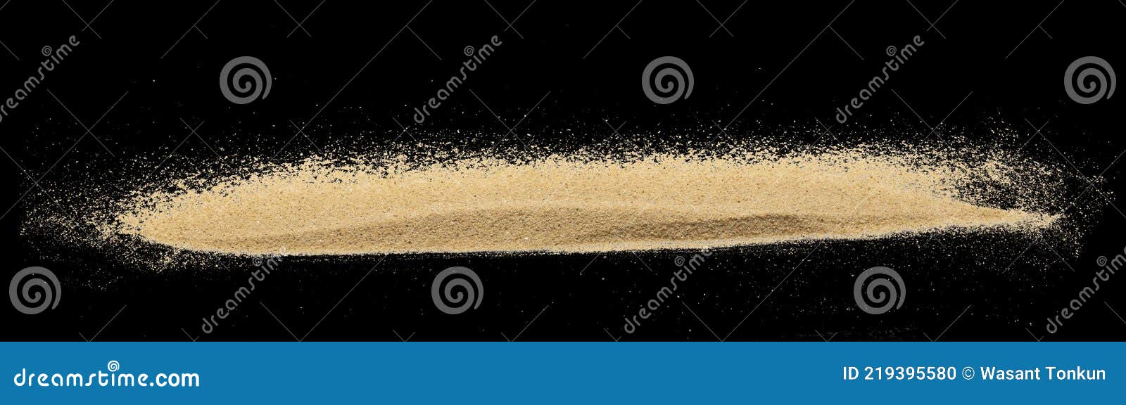 Sand Cutting Isolated on Black Stock Photo - Image of particle ...
