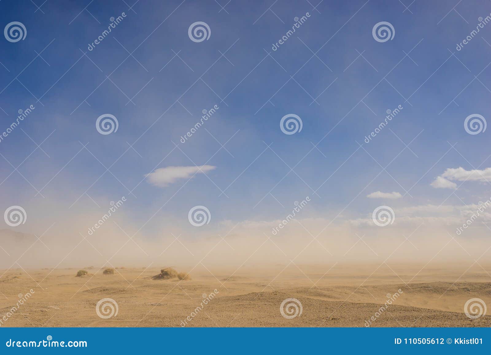 Sand Desert in Wind Storm stock photo. Image of nature - 110505612