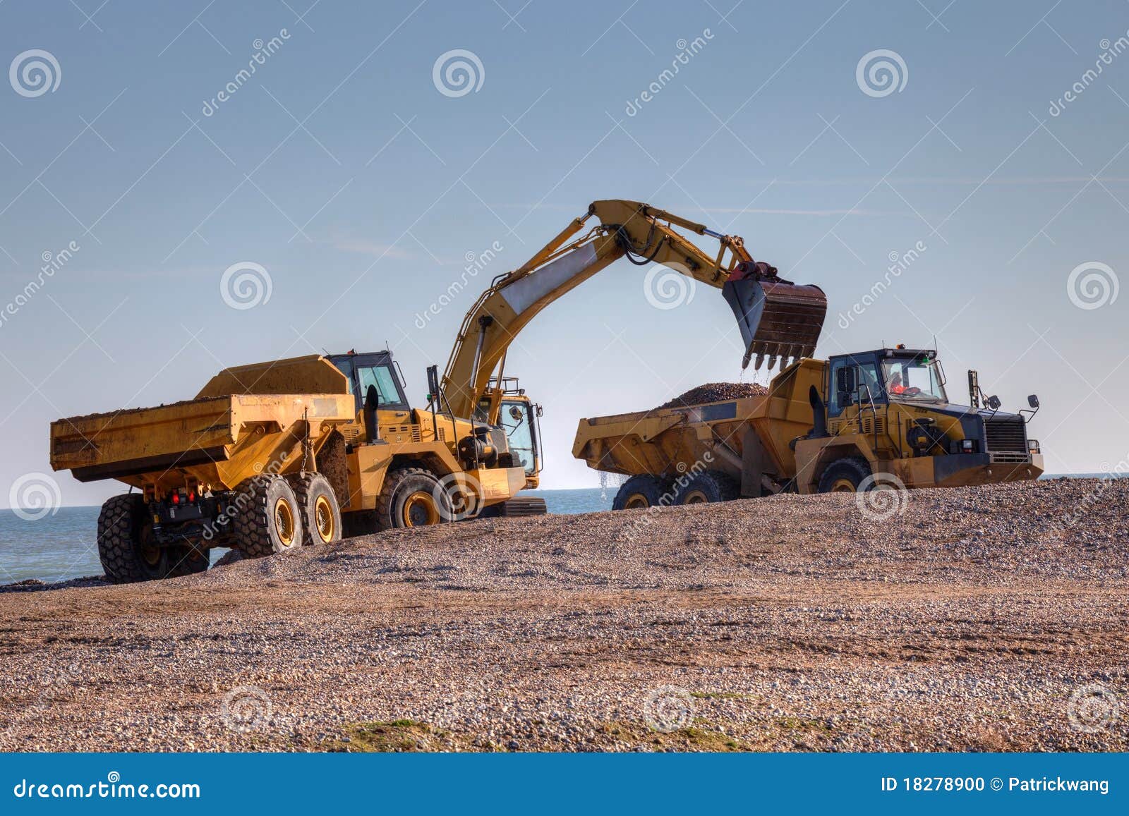 Sand digging stock photo. Image of power, outdoor, industrial - 18278900