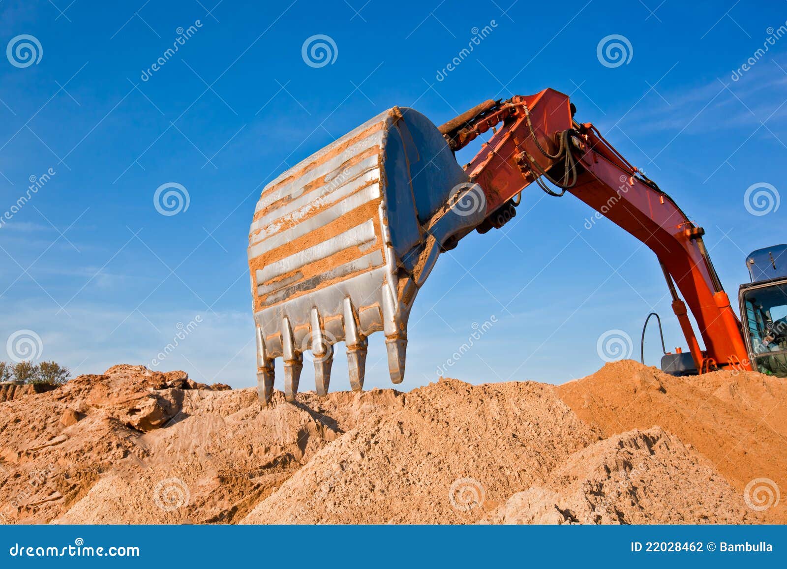 Sand Digging Quarrying Excavator Stock Photo - Image of excavator ...