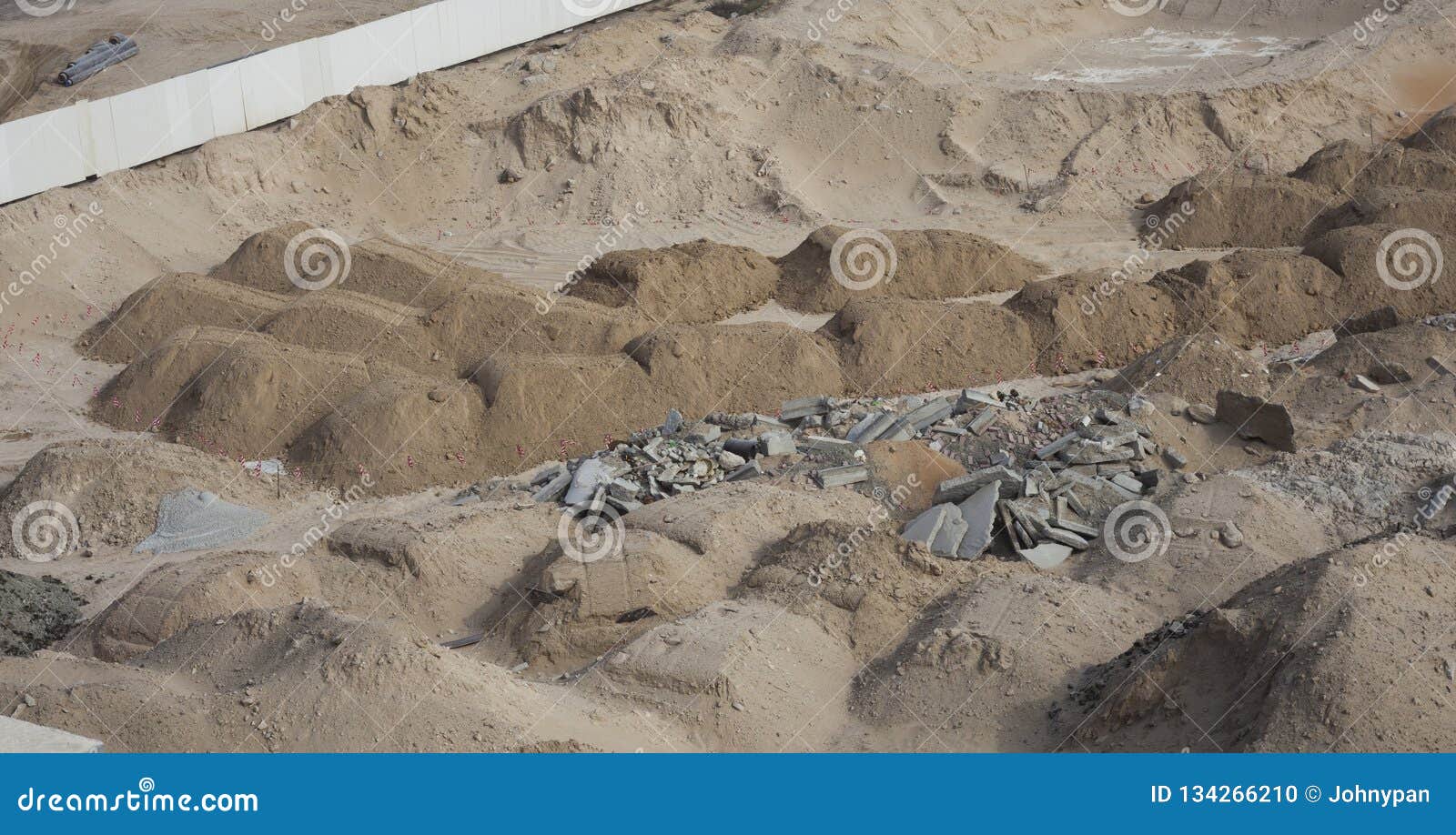 Sand or Dirt for Foundation Stock Photo - Image of construction ...
