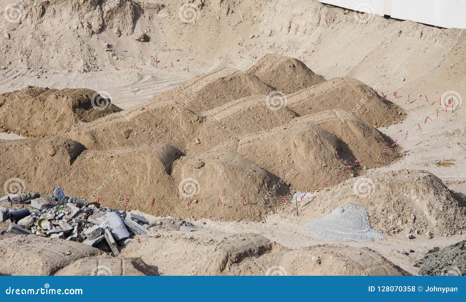 Dirt for Foundation on Construction Site Stock Photo - Image of gravel ...