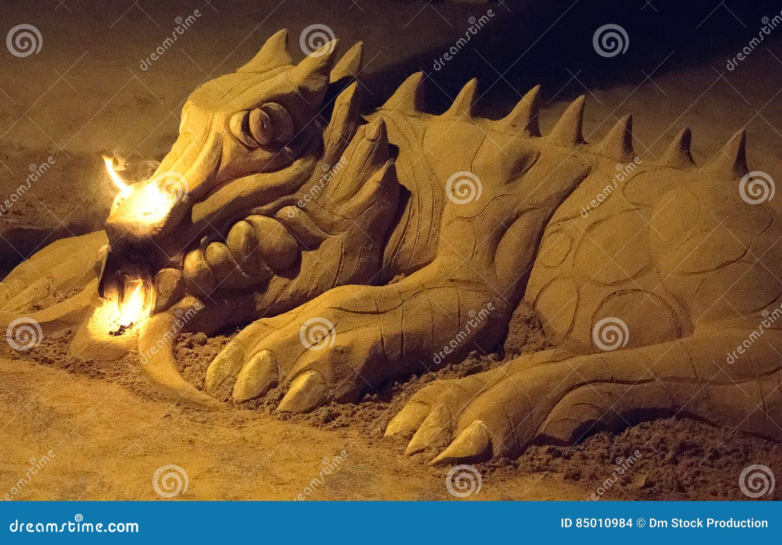 Sand dragon. stock photo. Image of creation, fairy, carved - 85010984