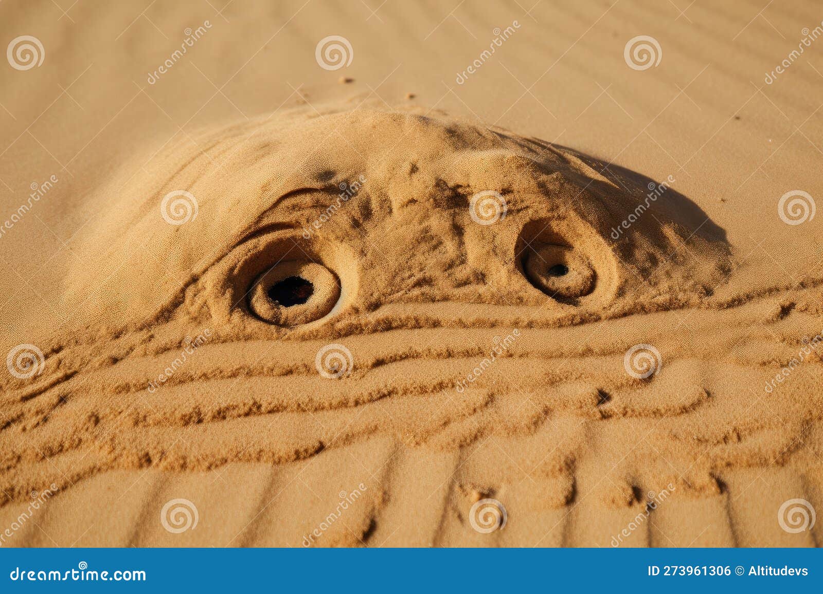 Sand Dune with Eyes and Nose, Forming a Face in the Sand Stock ...