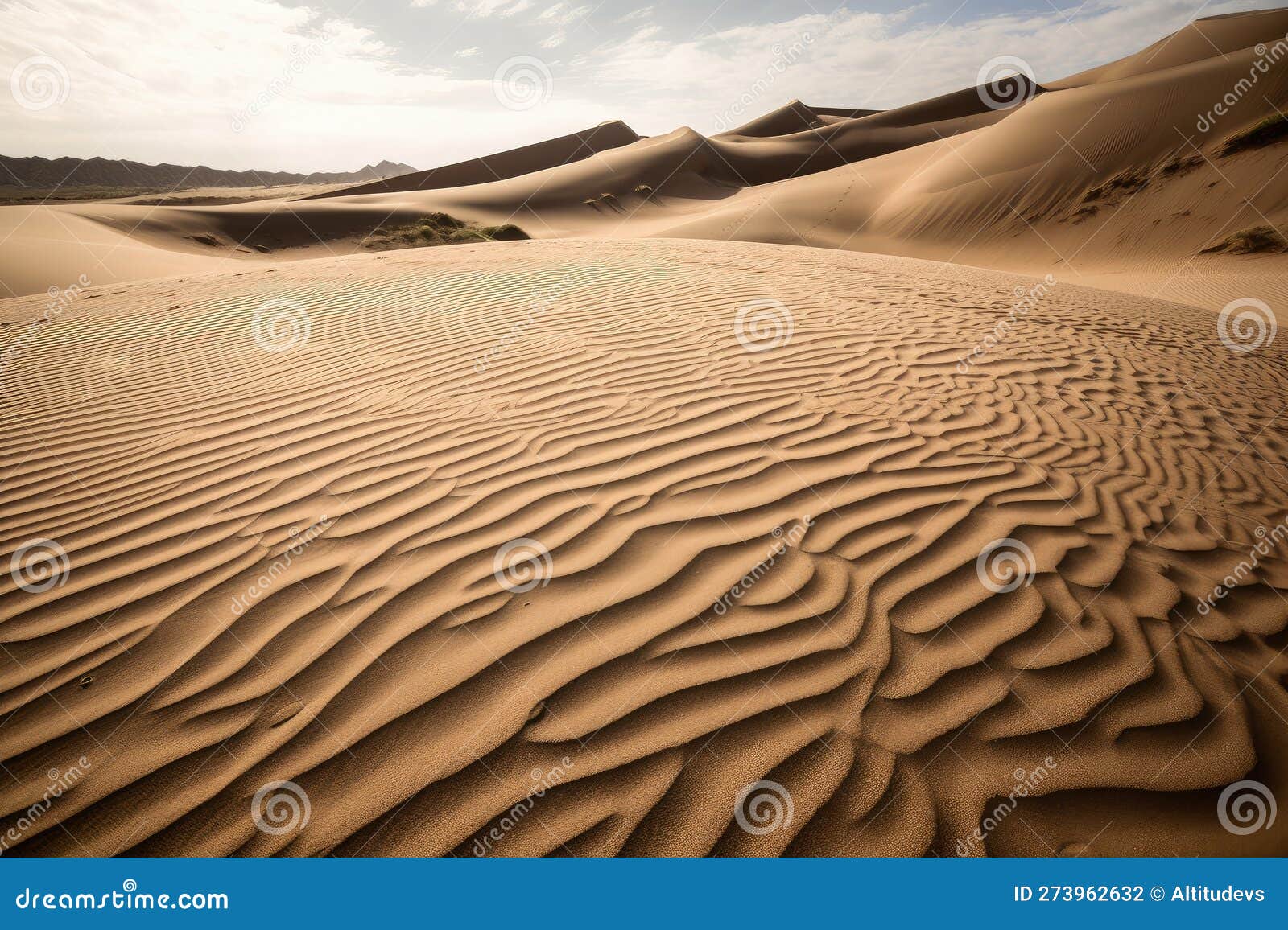 Sand Dune with Intricate Patterns and Designs, Showing the Power and ...