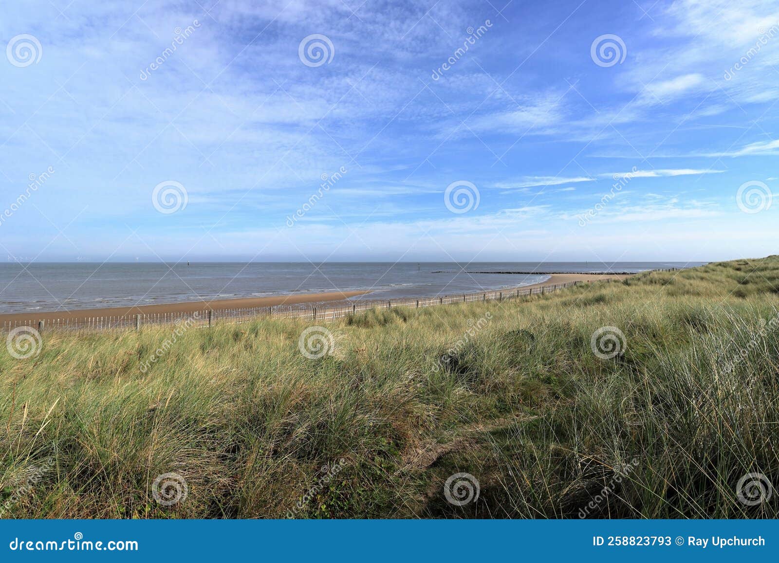 Sand Dune Overlooking the Barkby Beach Prestatyn Wales Stock Image ...