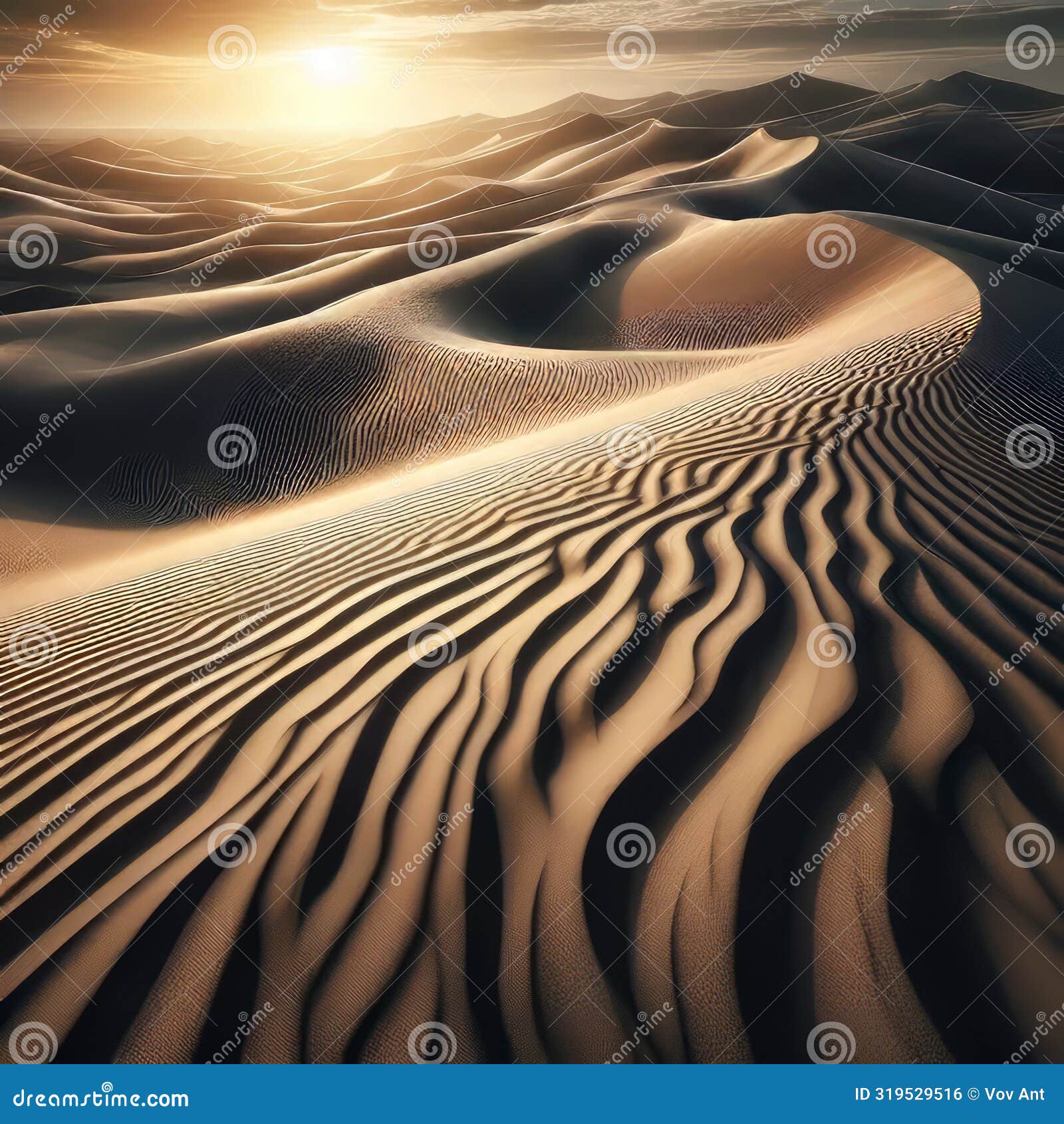 Sand Dune Ripples Wavy Patterns Formed by the Wind N Stock Photo ...