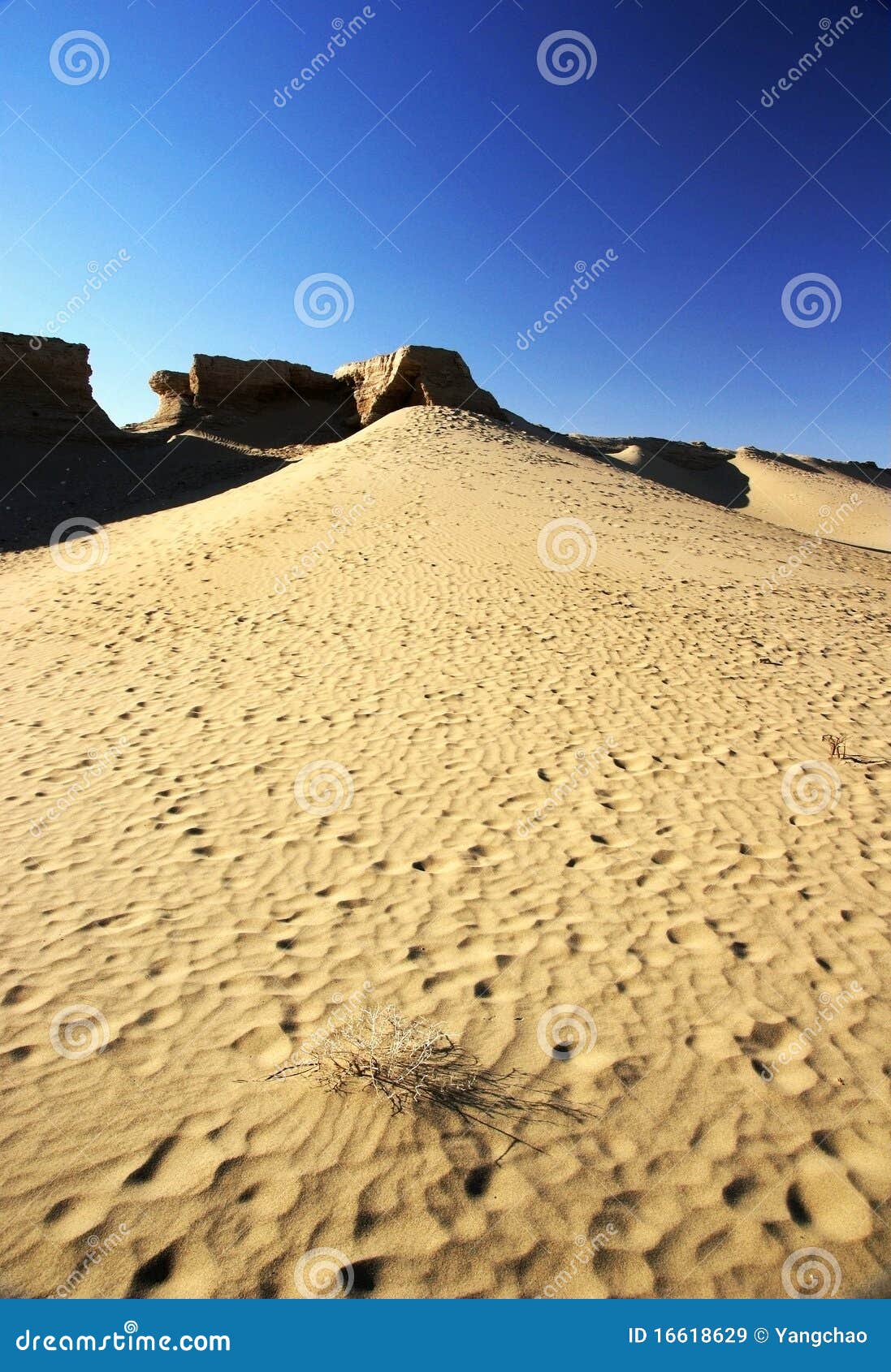 Sand Dune with Rotten Ancient City Wall Stock Image - Image of wall ...
