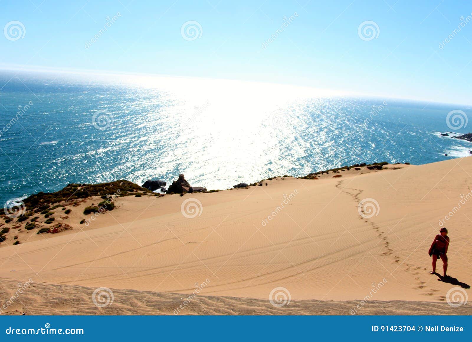 Sand Dunes Around the Concon Coastline Stock Photo - Image of dunes ...