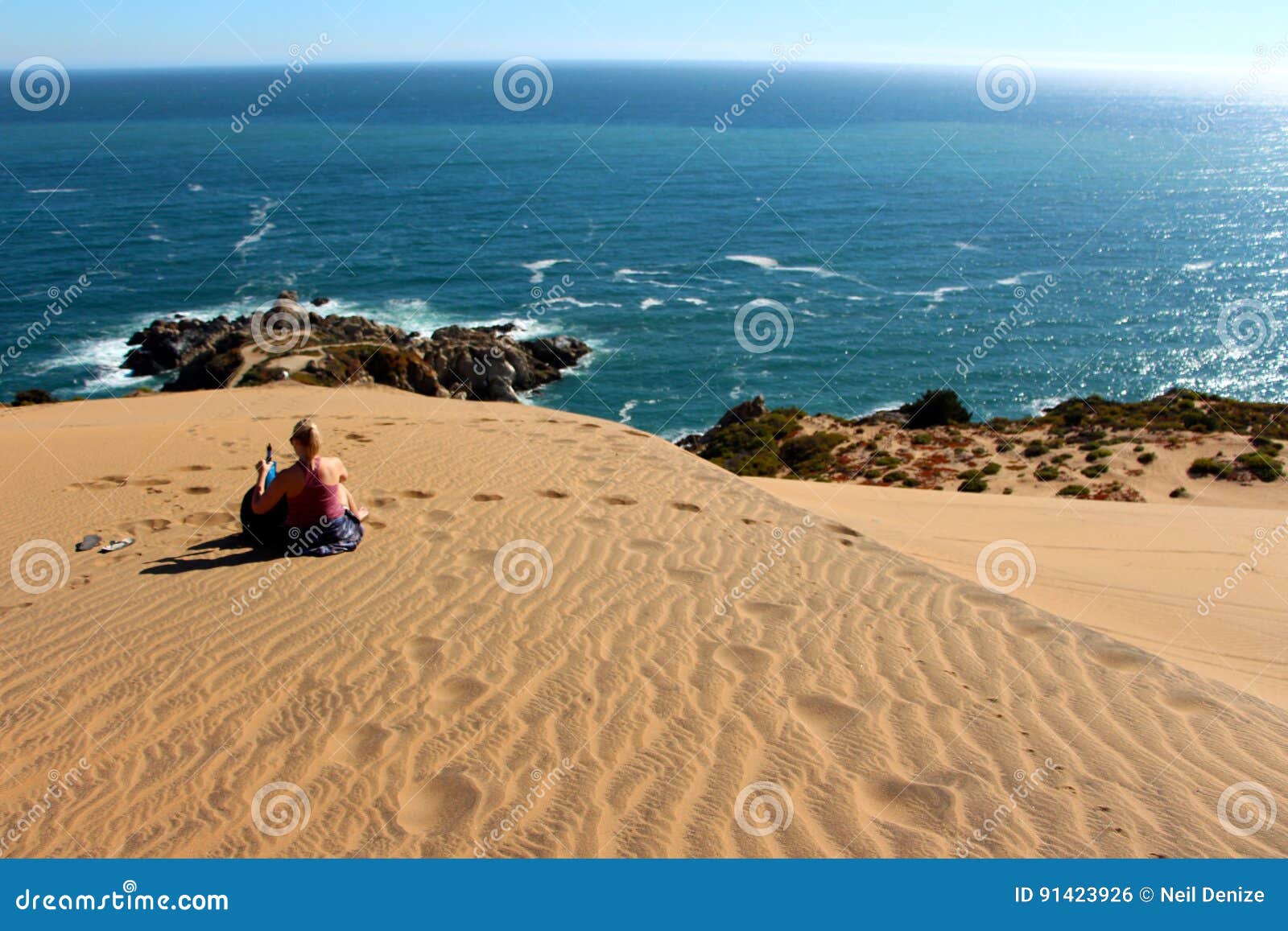 Sand Dunes Around the Concon Coastline Stock Photo - Image of ...