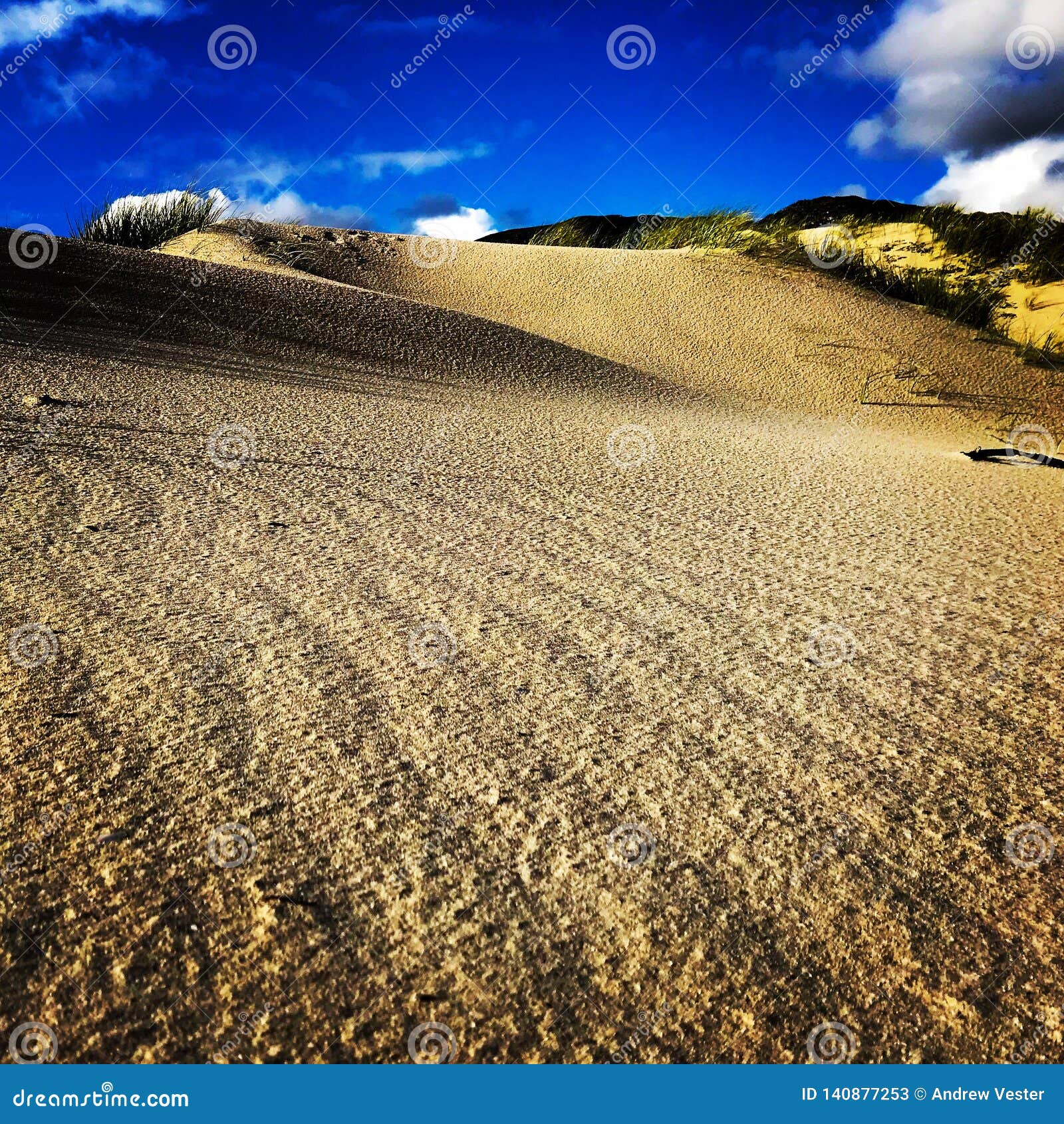 Sand Dunes. Clouds. Wave Patterns in Sand Stock Image - Image of dunes ...