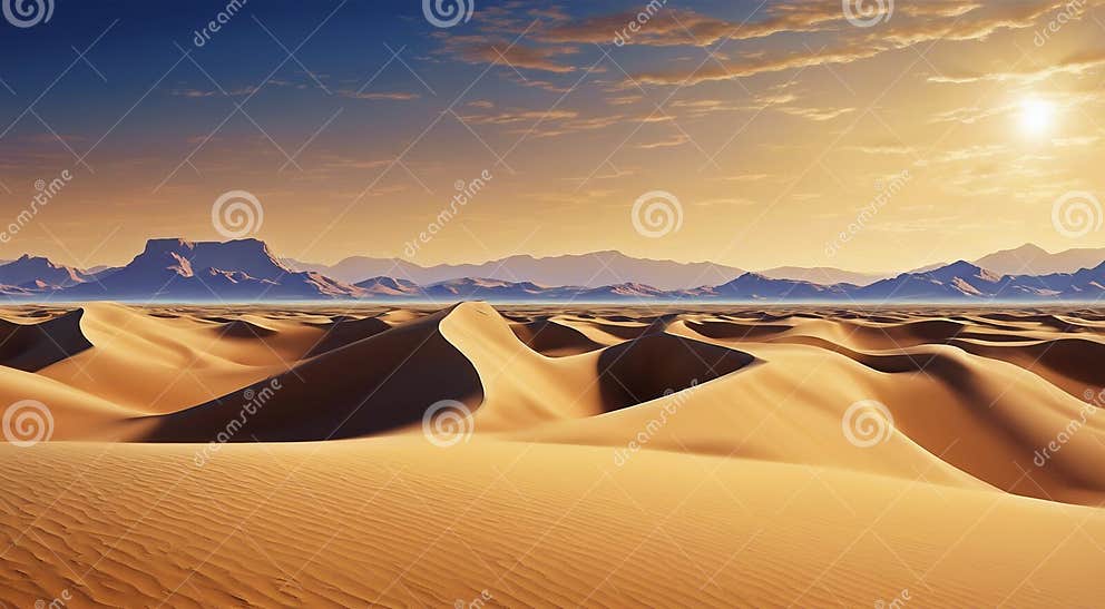 Sand Dunes in the Desert, Desert with Desert Sand, Desert Scene with ...