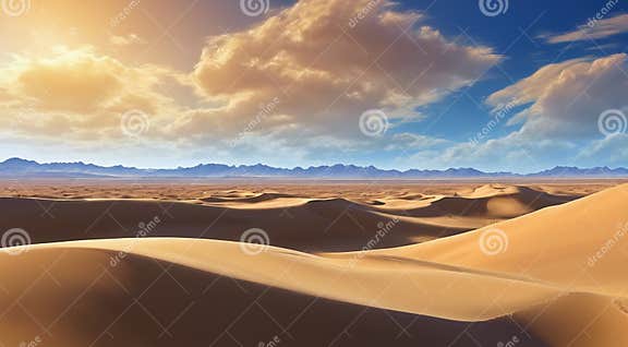 Sand Dunes in the Desert, Desert with Desert Sand, Desert Scene with ...