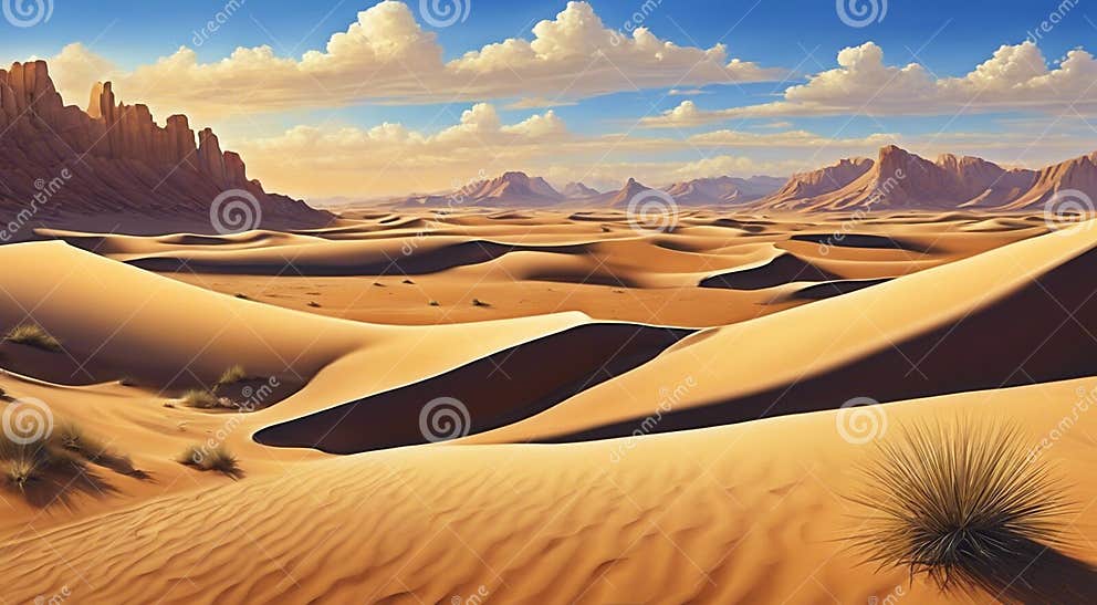 Sand Dunes in the Desert, Desert with Desert Sand, Desert Scene with ...