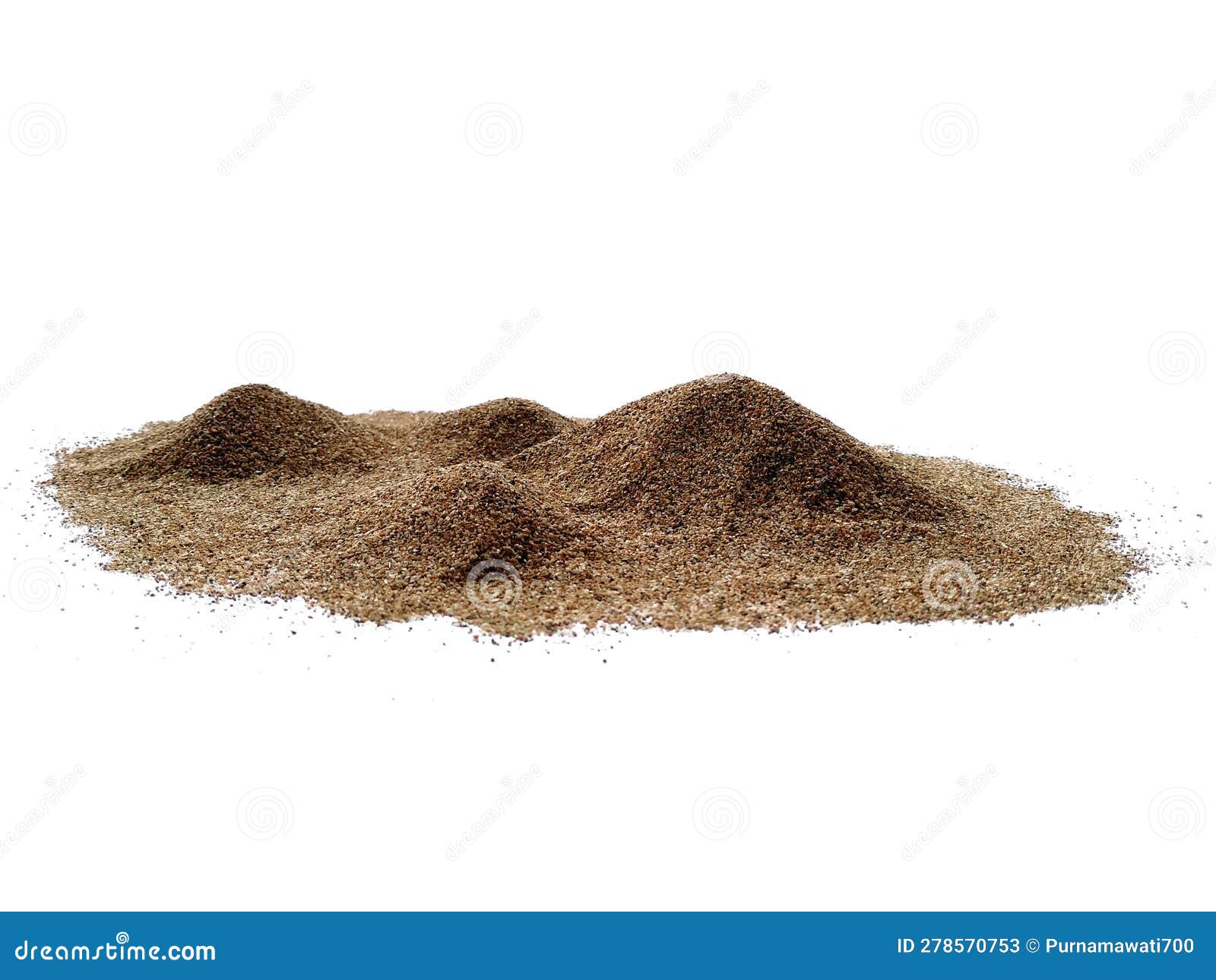 Sand Dunes Isolated on White Background Stock Image - Image of heap ...