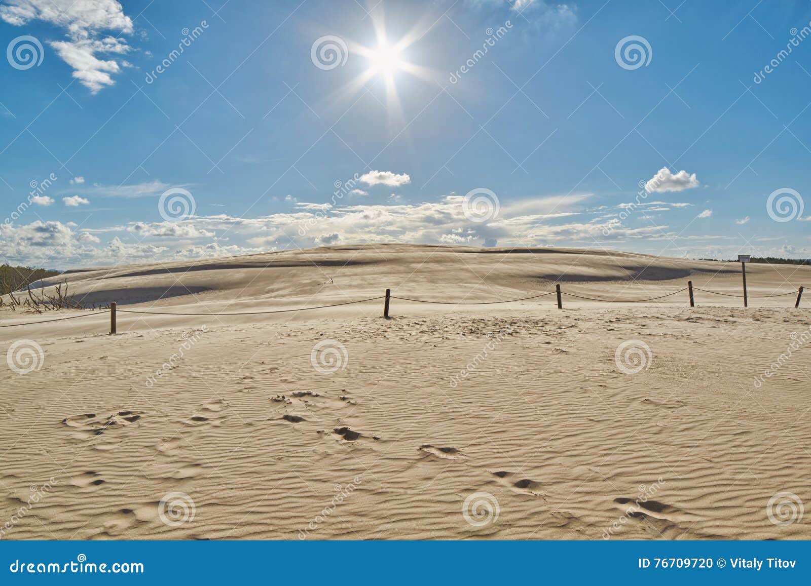 Sand Dunes in Leba, Poland stock photo. Image of serene - 76709720