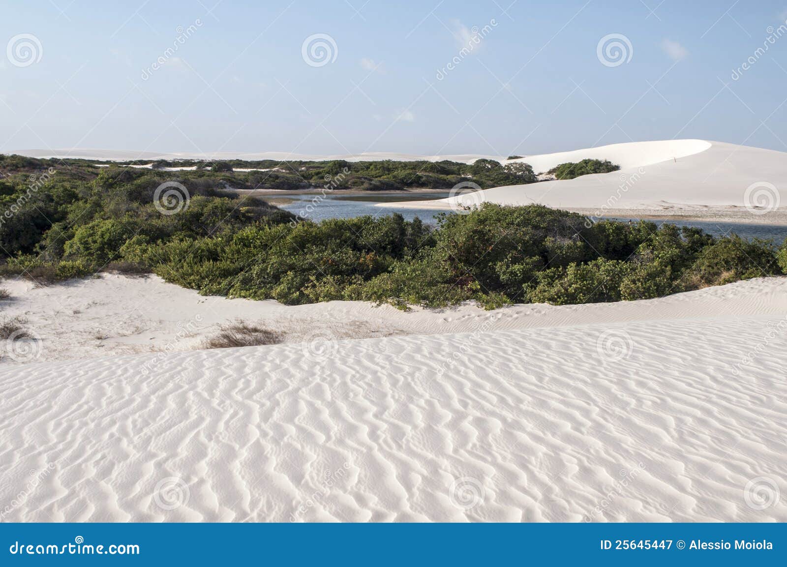 Sand Dunes of the Lencois Maranheses in Brazil Stock Image - Image of ...
