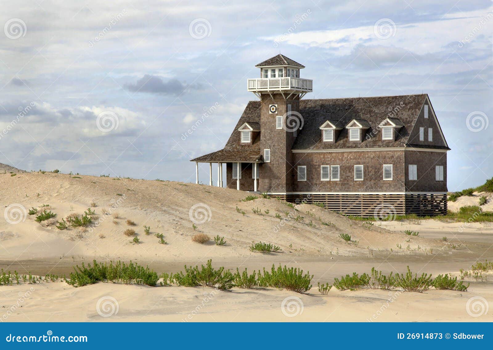 Sand Dunes,Life Saving House, Outer Banks Stock Image - Image of ...