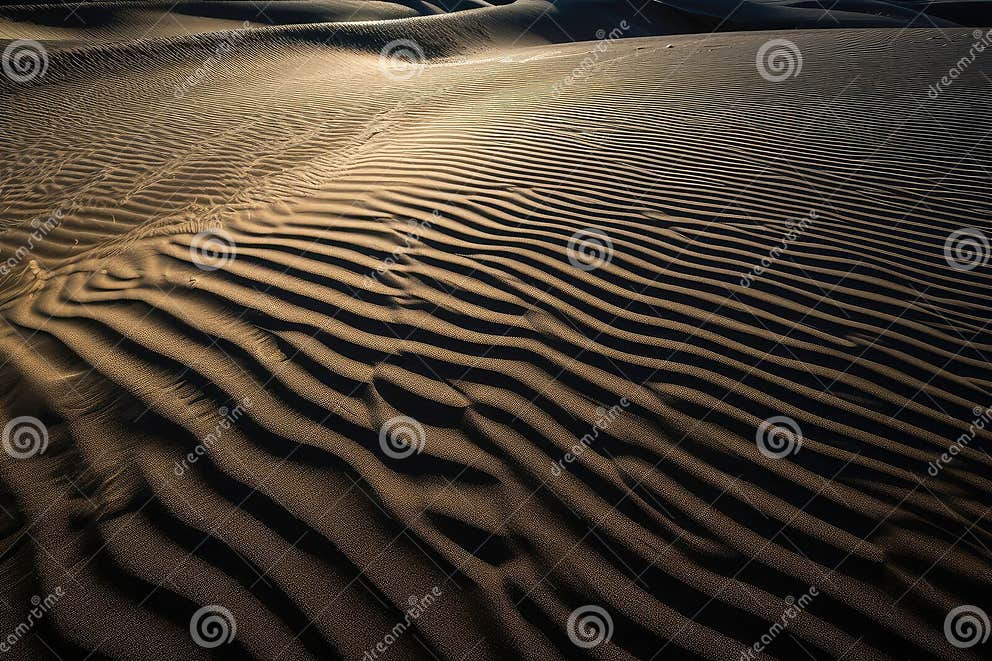 Sand Dunes Ripple in the Wind, Creating Mesmerizing Patterns Stock ...
