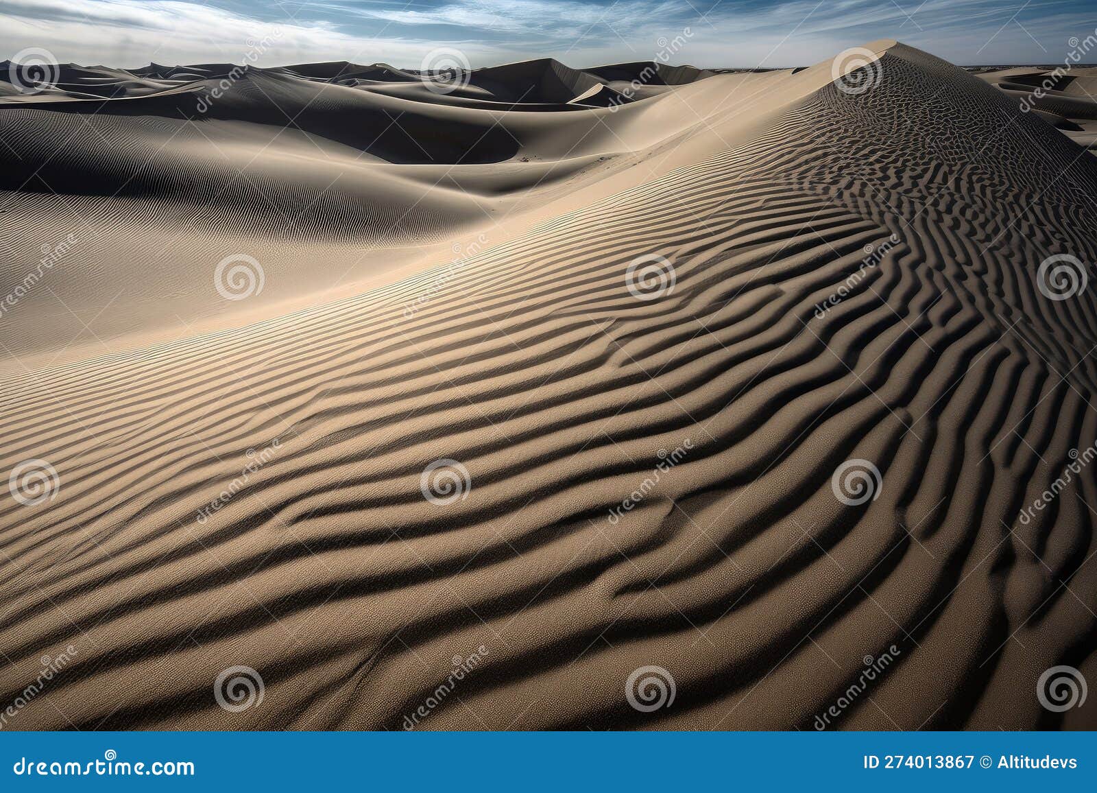 Sand Dunes Ripple in the Wind, Creating Mesmerizing Patterns Stock ...