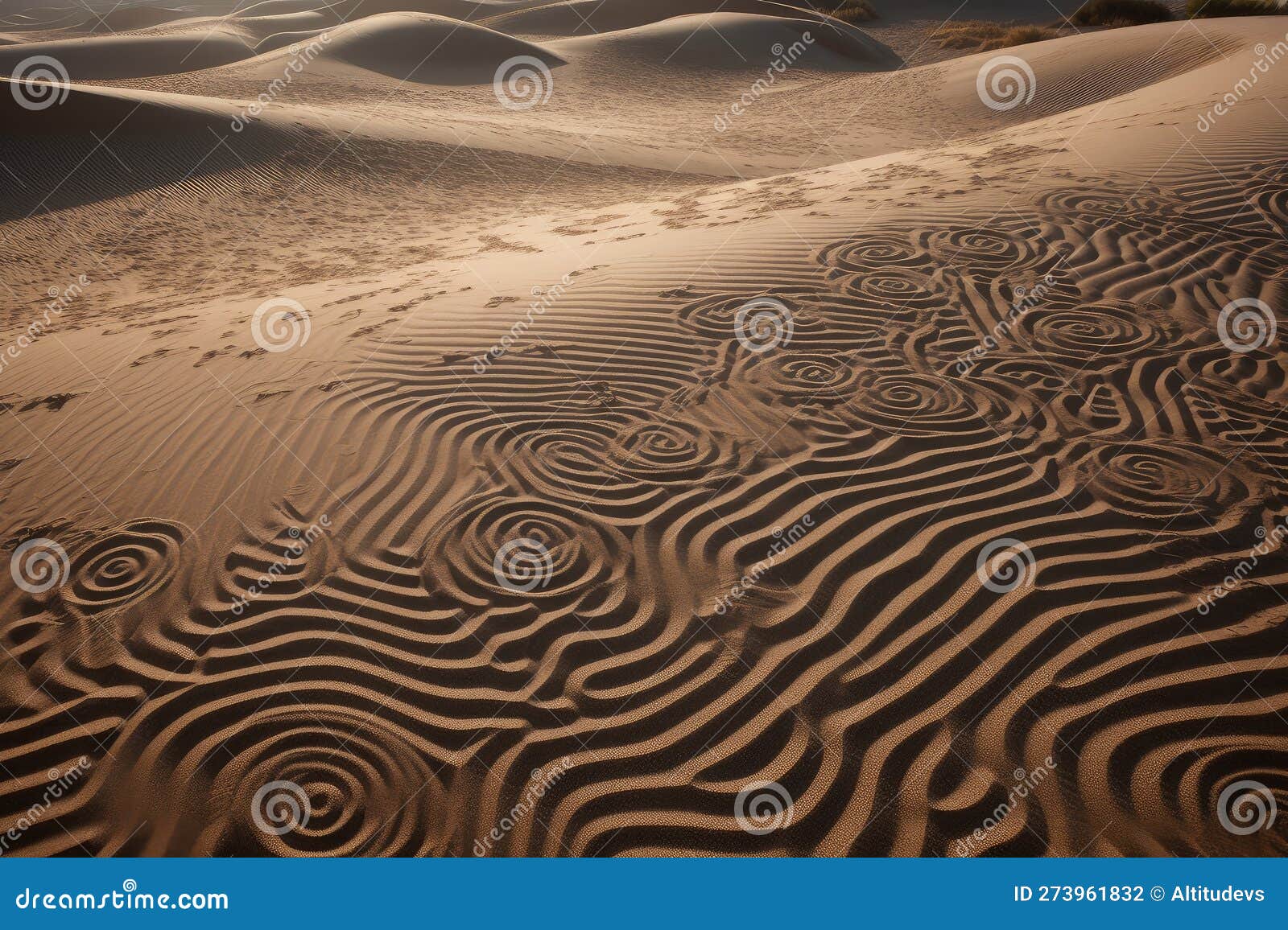 Sand Dunes with Swirls and Loops, Resembling the Patterns of a Maze ...