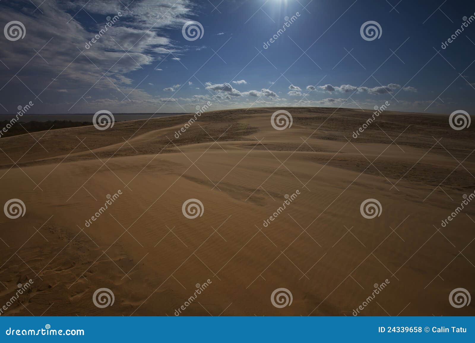 Sand Dunes Under Full Moon Light Stock Photo - Image of eerie, outdoor ...