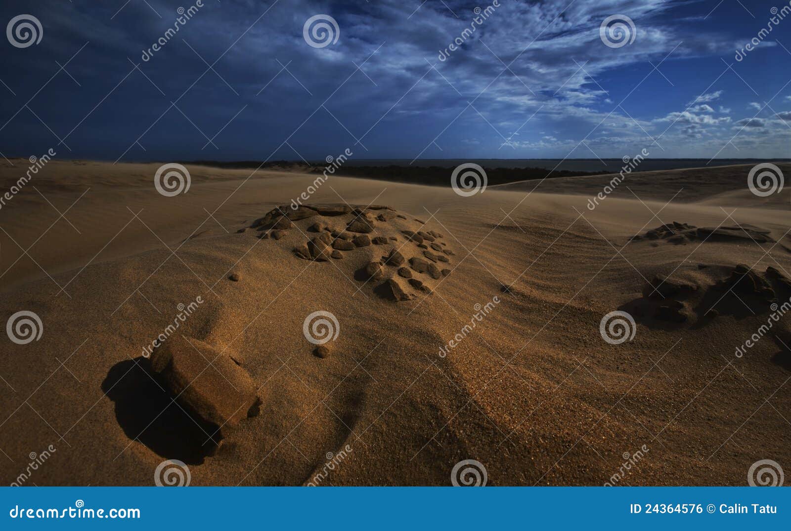 Sand Dunes Under Full Moon Light Stock Photo - Image of brown, esoteric ...