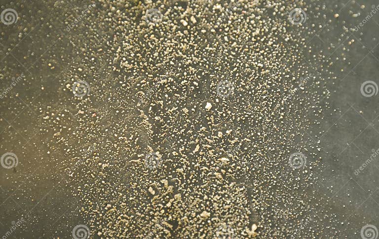 Sand and Dust Stain on Black Plastic Bin Stock Photo - Image of texture ...