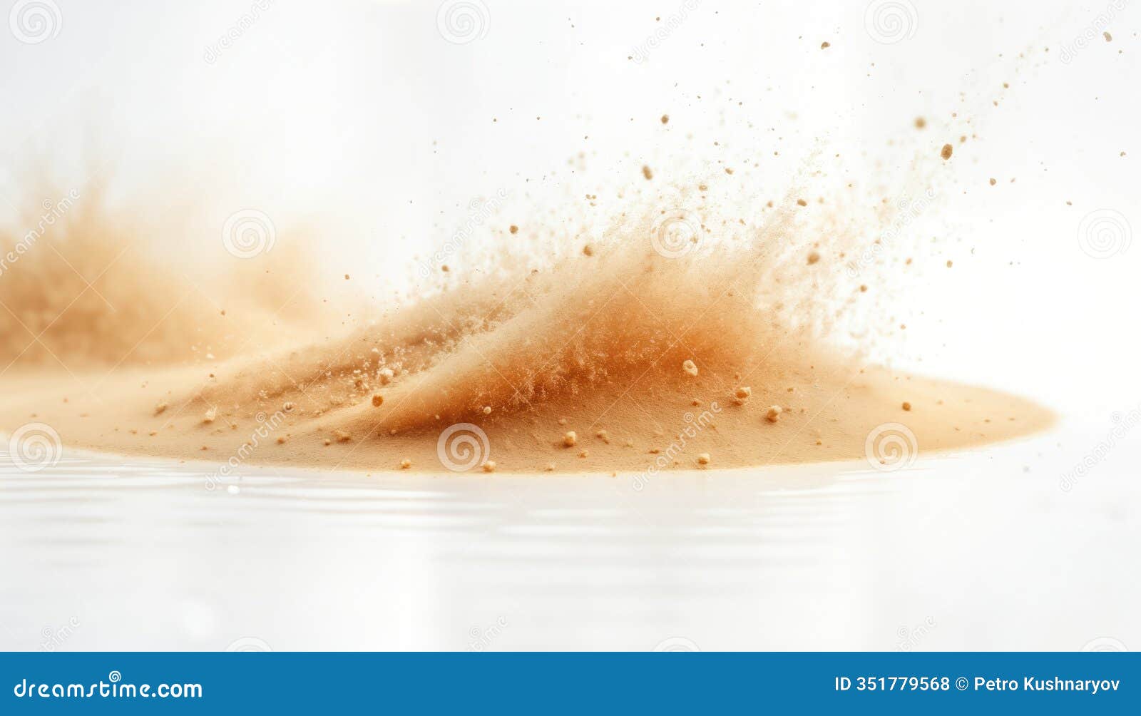 Sand Explodes in Powerful Burst of Motion Against Transparent ...