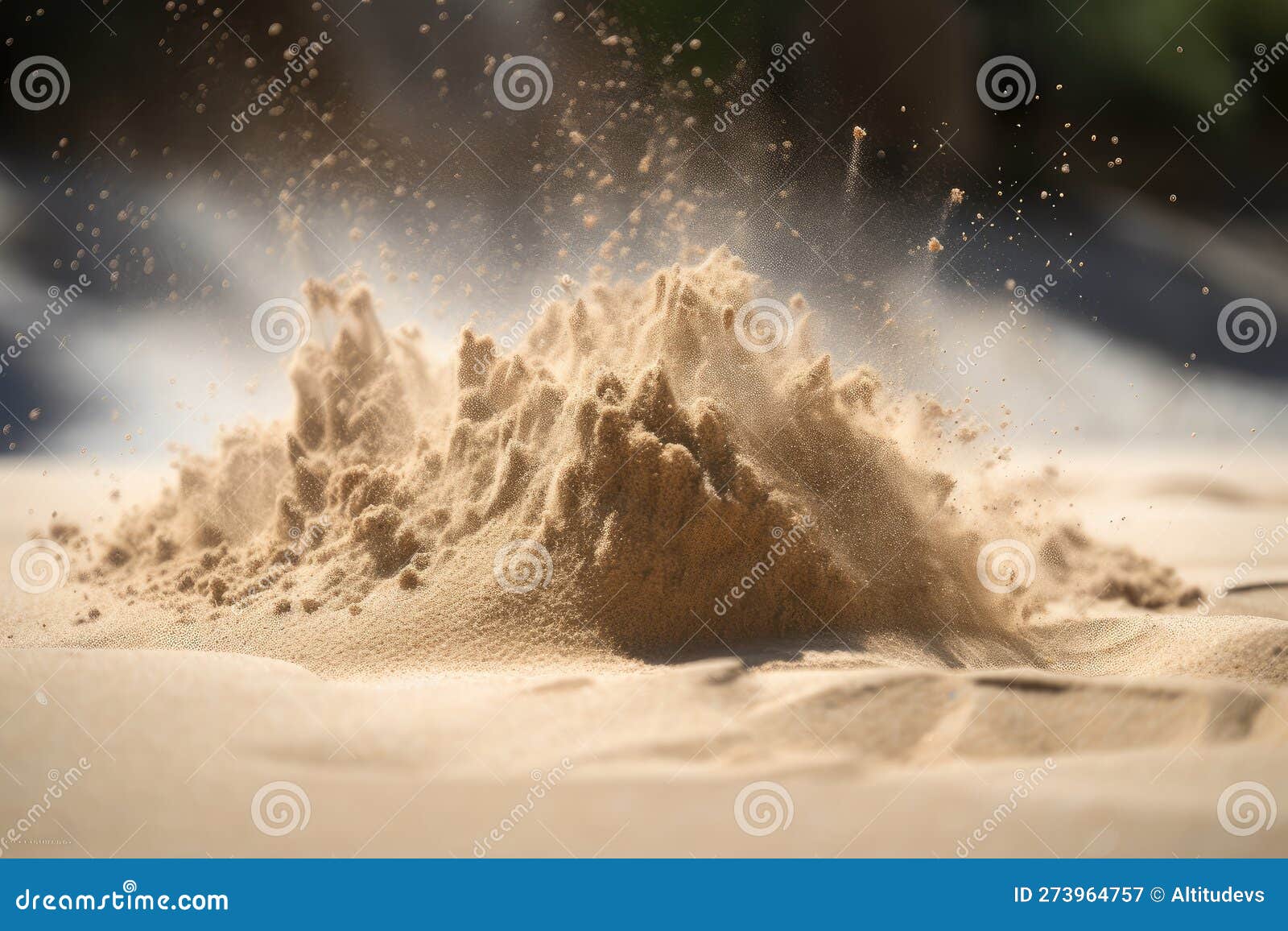 Sand Explosion in Close-up, with Individual Grains Visible Stock Image ...