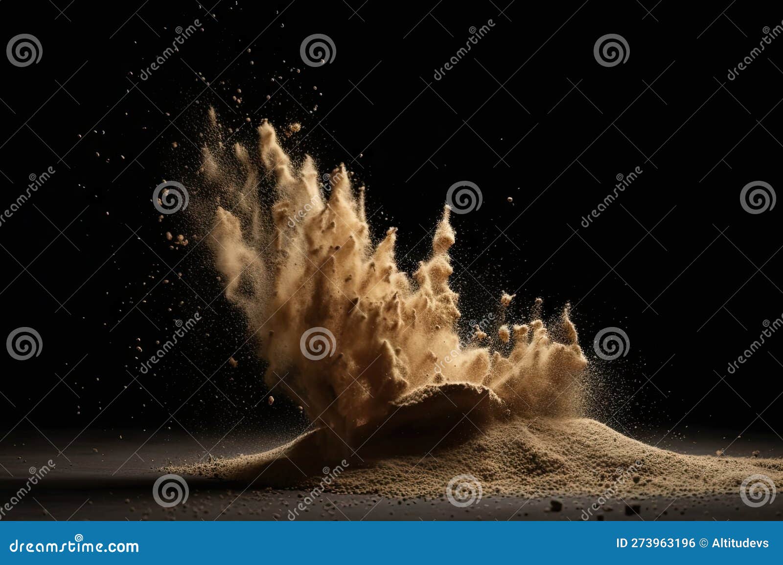 Sand Explosion in Slow Motion, with Individual Grains Flying through ...